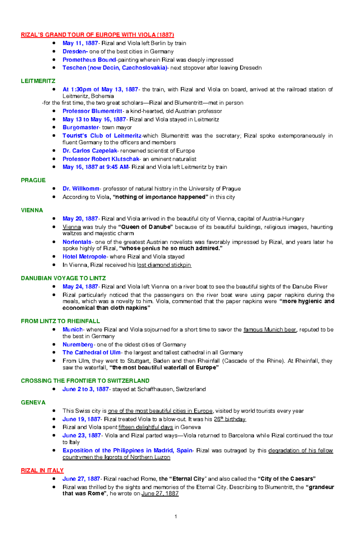 An Outline of Life and Works of Dr. Jose Rizal (1)s - RIZAL’S GRAND ...