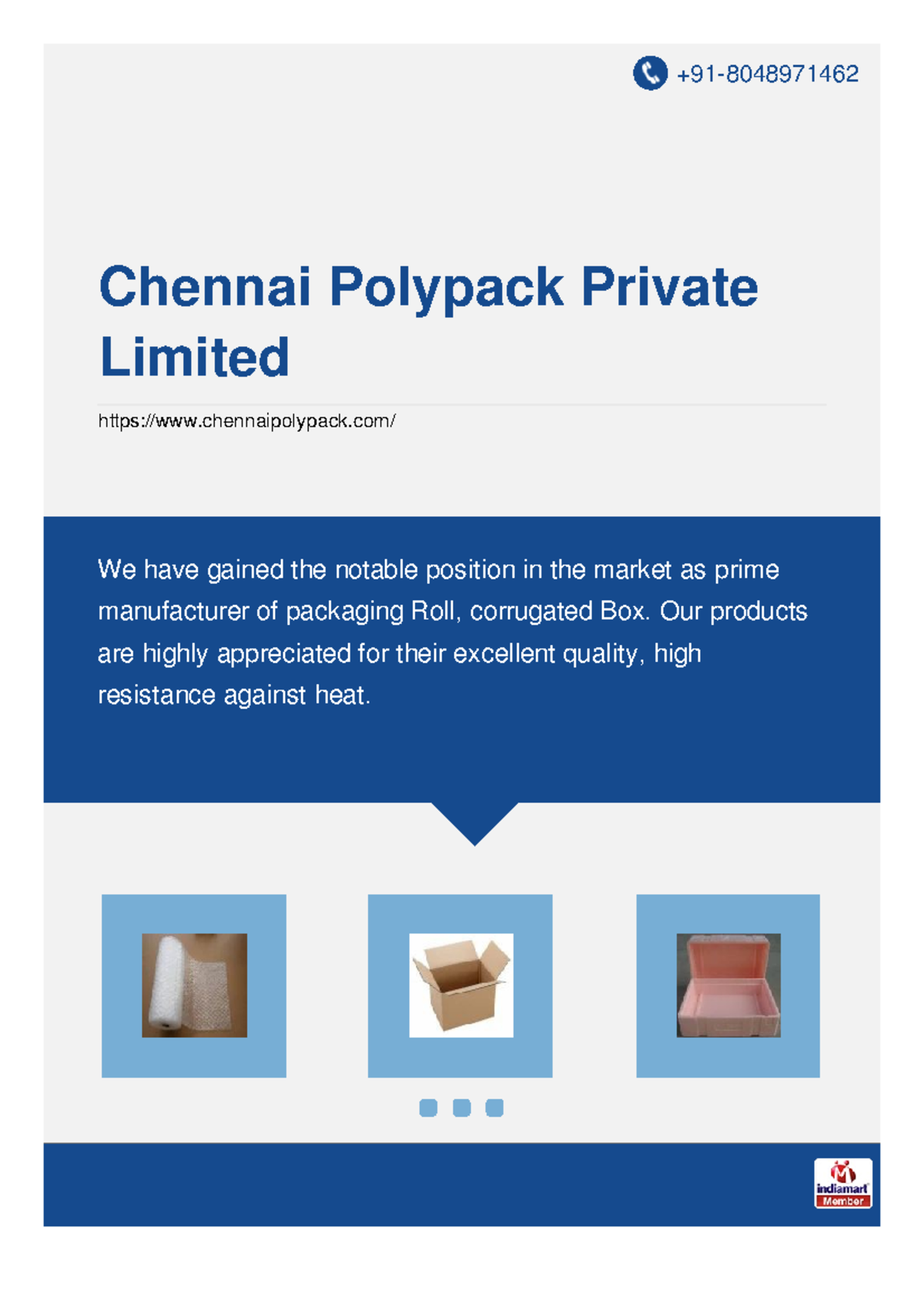 Chennai polypack private limited - +91- Chennai Polypack Private ...