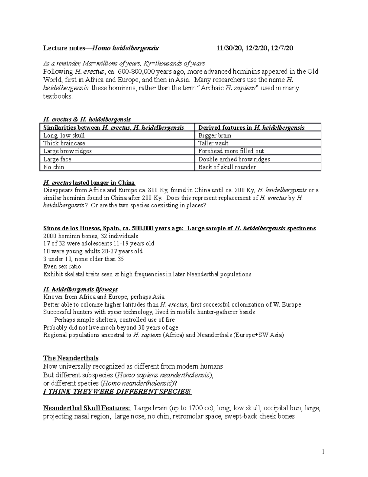 Lecture 20 - Professor Tom Plummer - Lecture notes— Homo ...