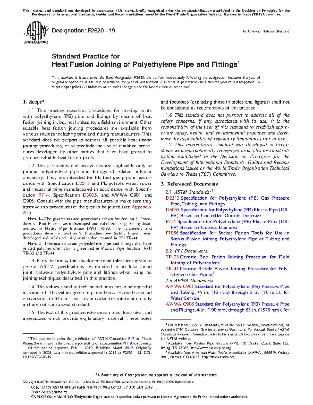 ASTM F2620-2019 - ASTM F2620 - Designation: F2620 − 19 An American ...