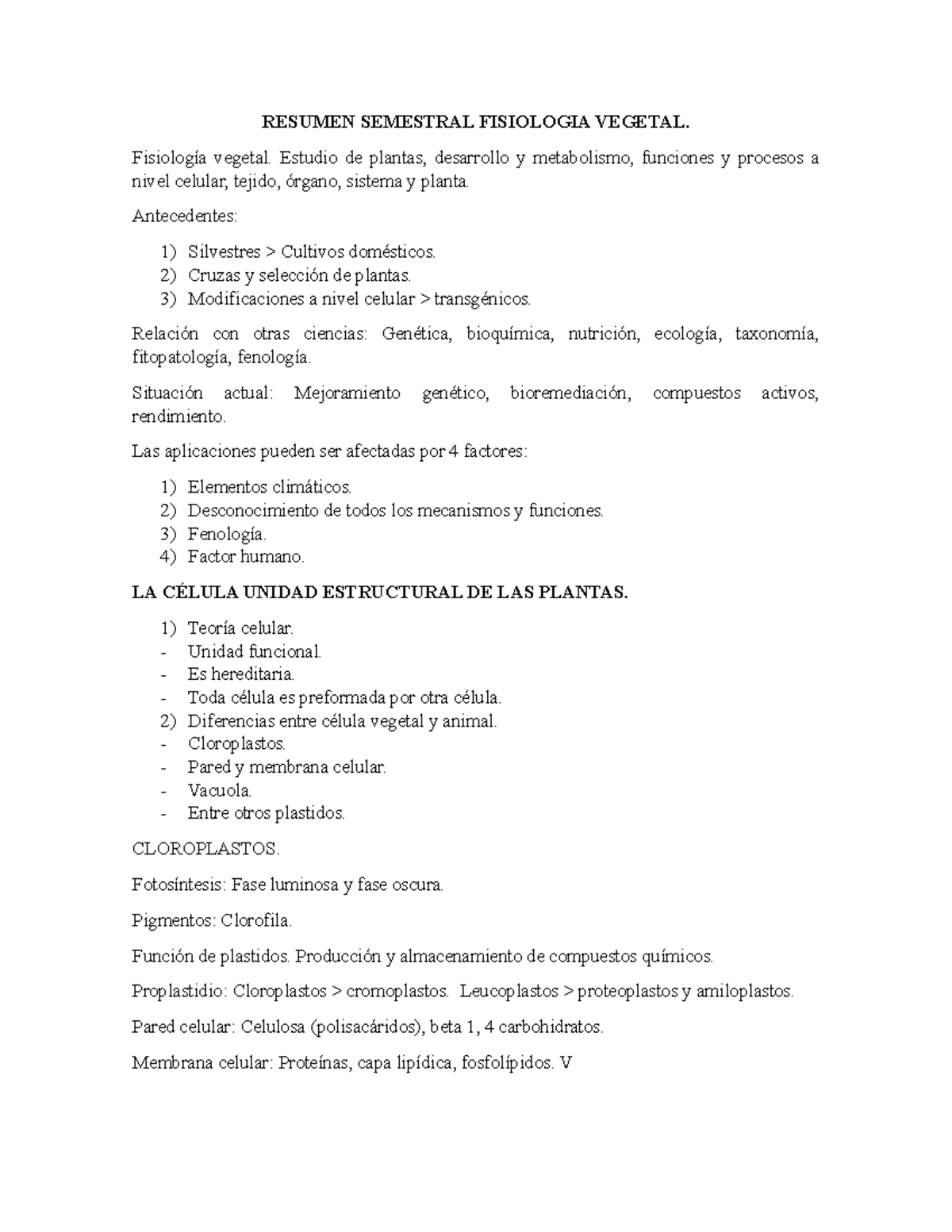 Apuntes fisiología vegetal - RESUMEN SEMESTRAL FISIOLOGIA VEGETAL ...