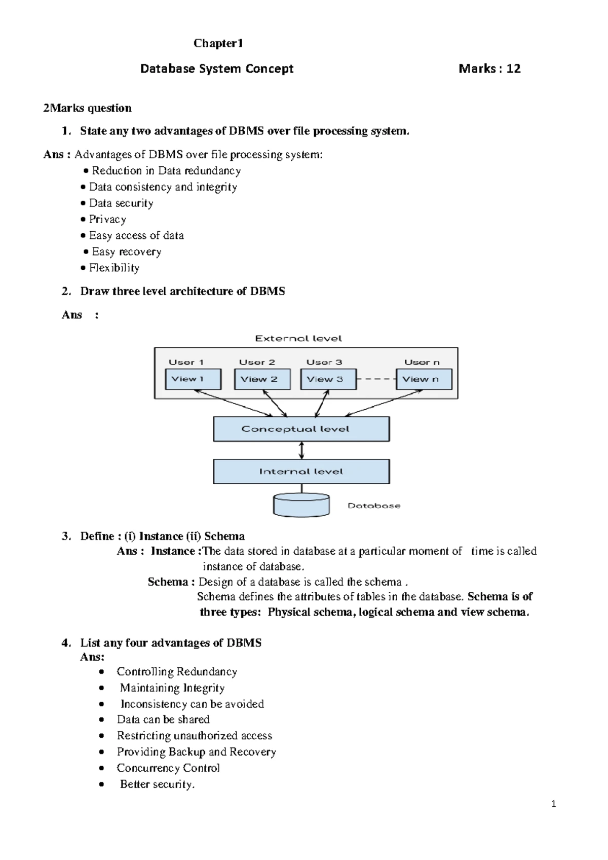 CH-3 DBMS - IT HAS ALL NOTES OF DATA BASE MANAGEMENT WHICH ARE INCLUDED ...