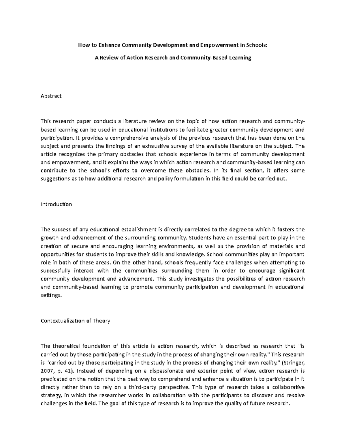 How to Enhance Community Development and Empowerment in Schools - It ...