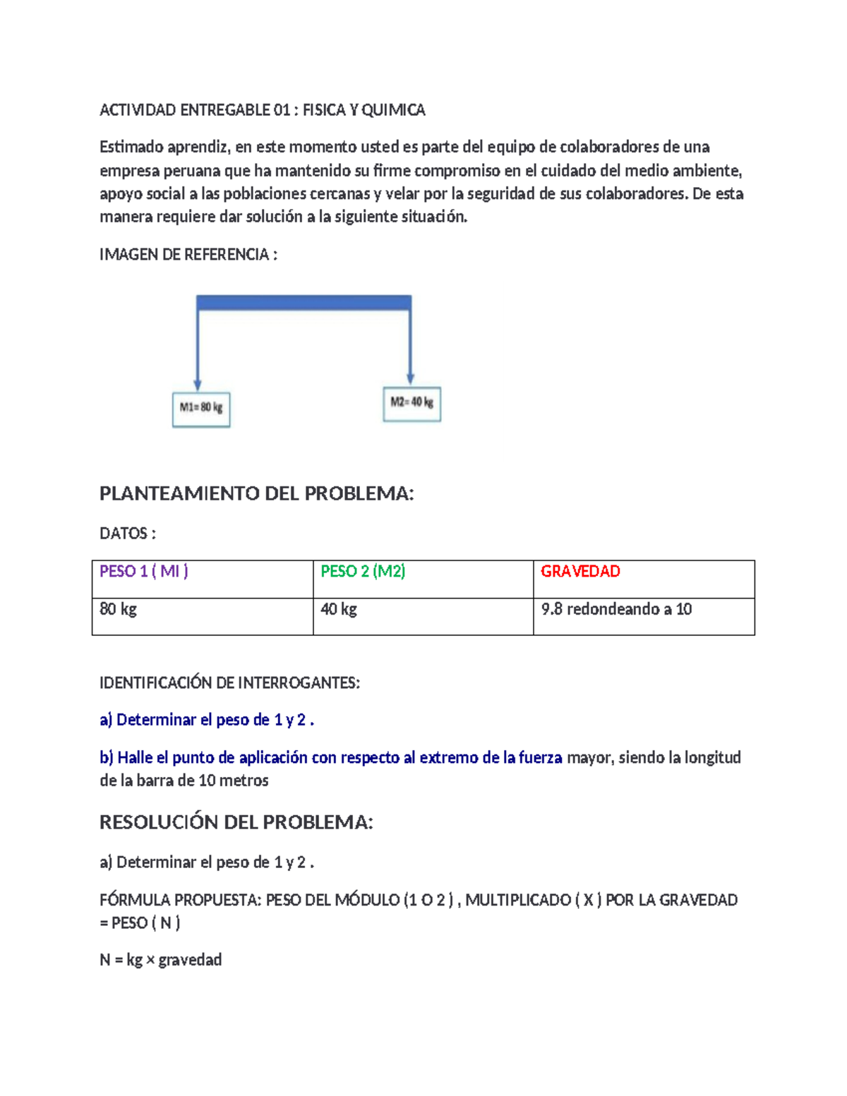 Entregable 1 Fisica Y Quimica - ACTIVIDAD ENTREGABLE 01 : FISICA Y ...