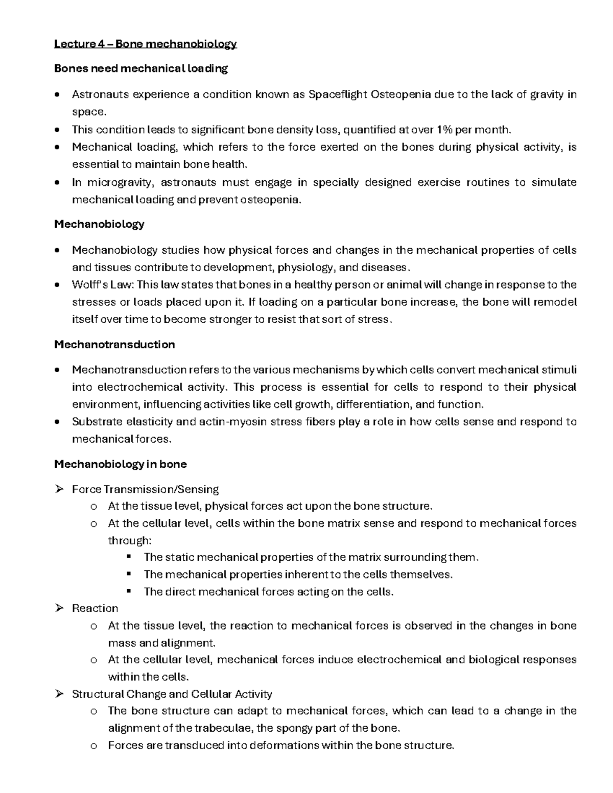 Lecture 4 - Bone mechanobiology - Lecture 4 – Bone mechanobiology Bones ...