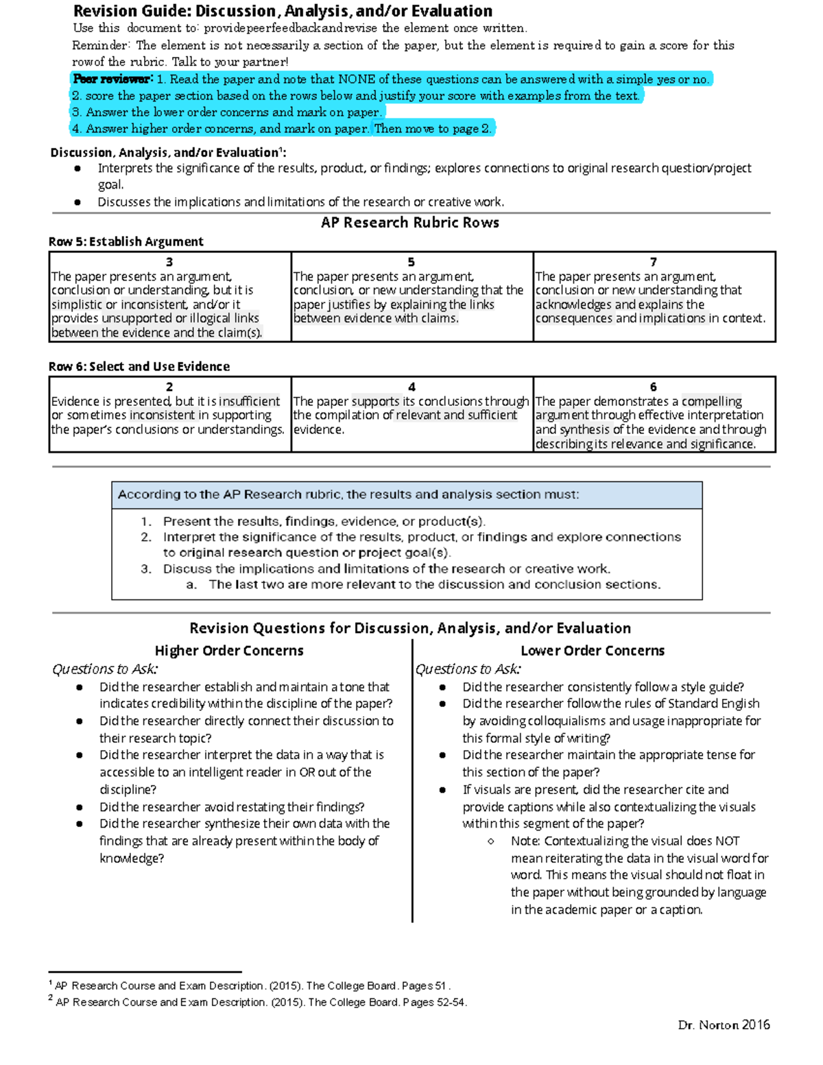 Revision Guide Discussion, Analysis, and or Evaluation - Revision Guide ...