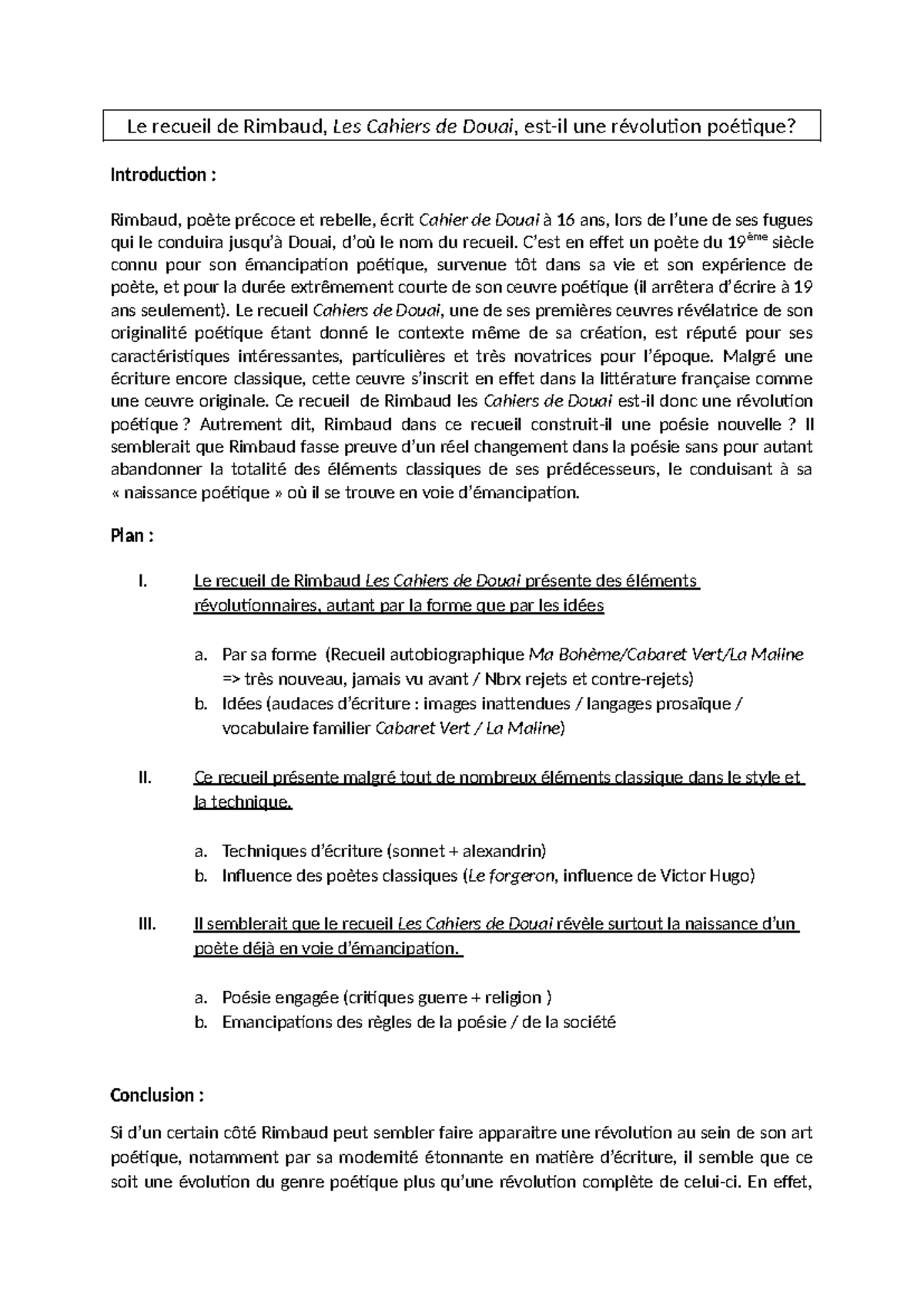 Le recueil de Rimbaud, Les Cahiers de Douai, est-il une révolution ...