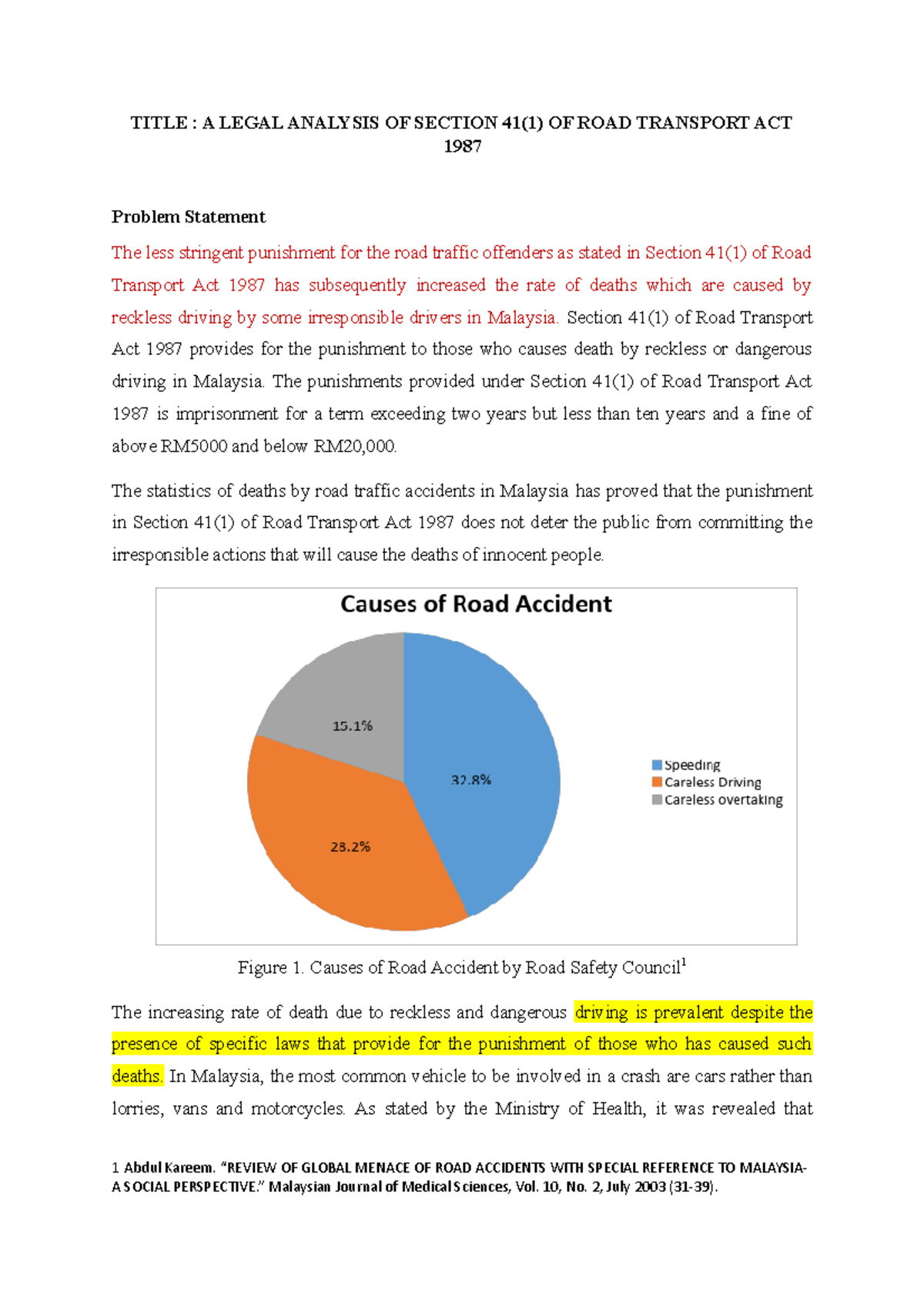Problem Statement Sample - Legal Research and Methodology - UiTM - Studocu