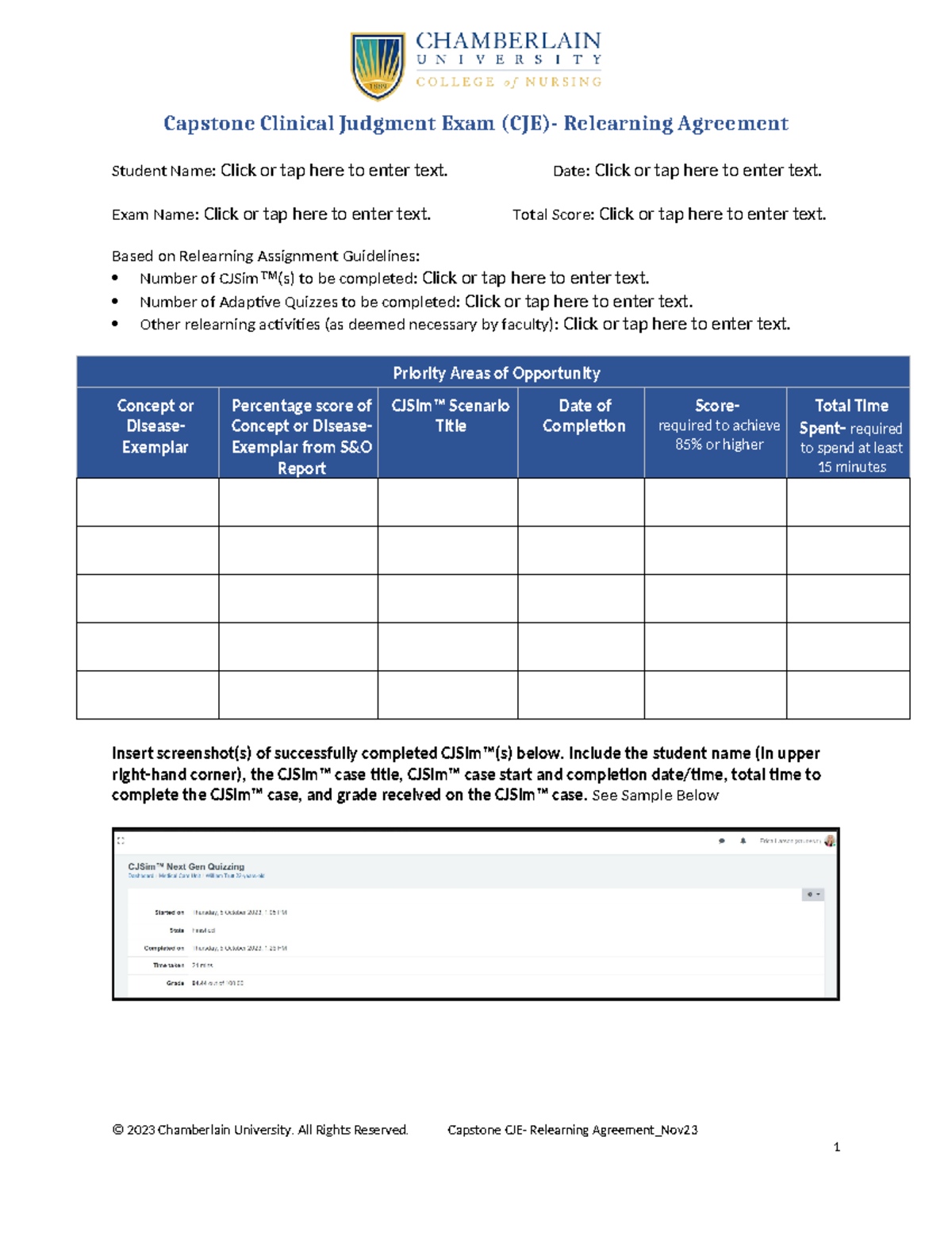 Capstone CJE-Benchmark Relearning Agreement Nov23 - Capstone Clinical ...