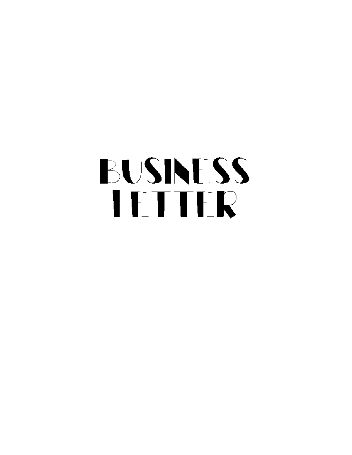 Business Letter - module for english - 1 conduct Business-it is ...