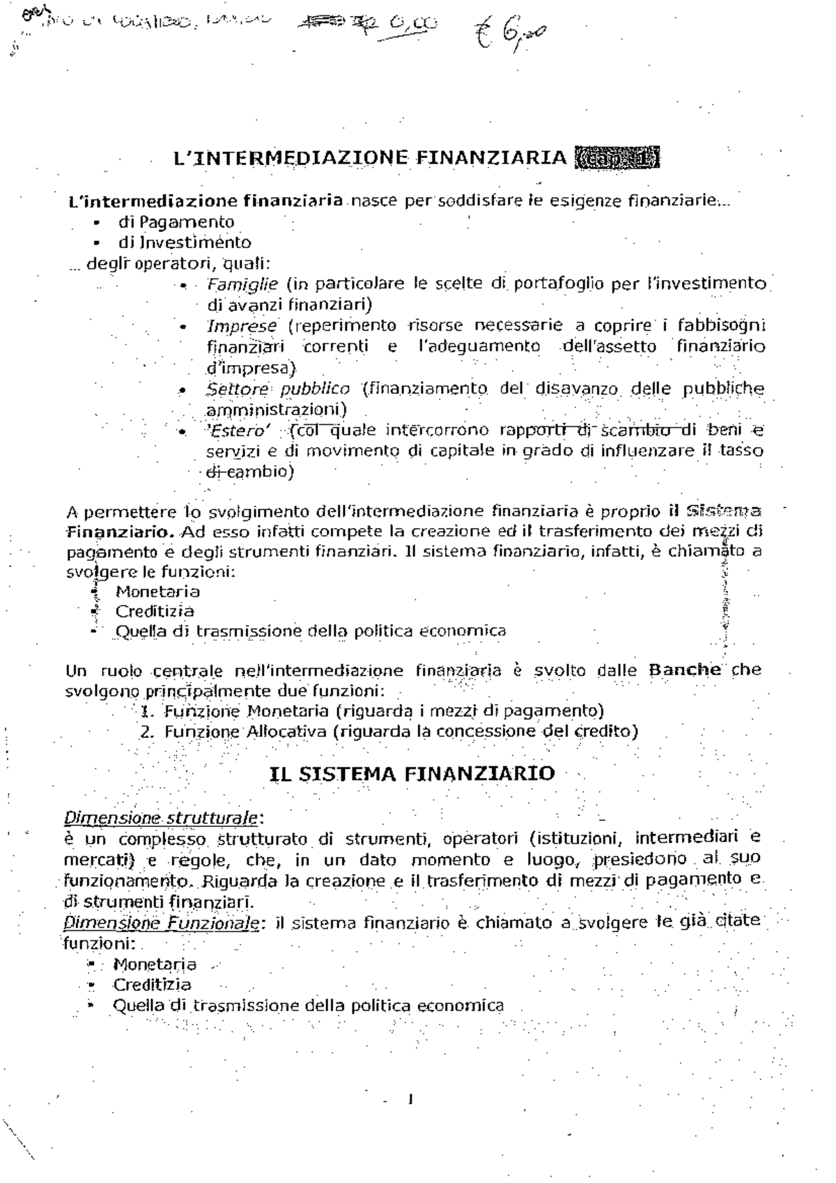 Intermediazione finanziaria - Economia degli intermediari finanziari ...