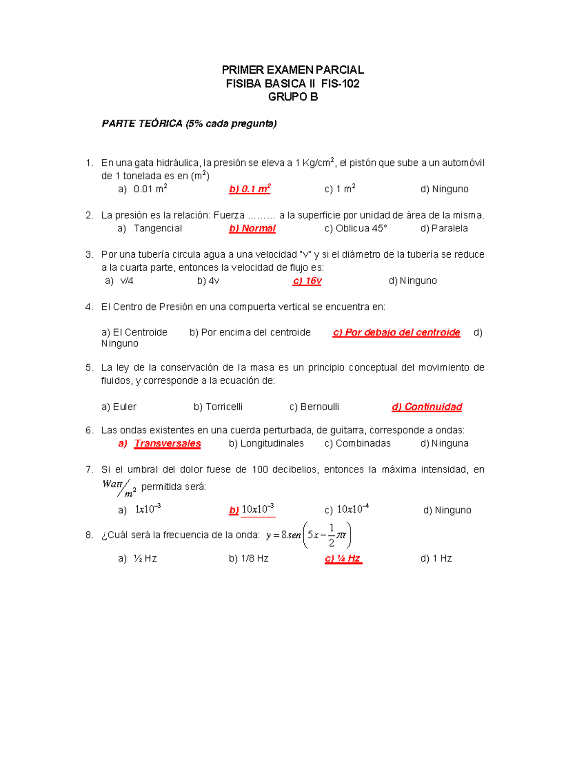 Solucionario 1P Fis-102 (2020) - PRIMER EXAMEN PARCIAL FISIBA BASICA II ...