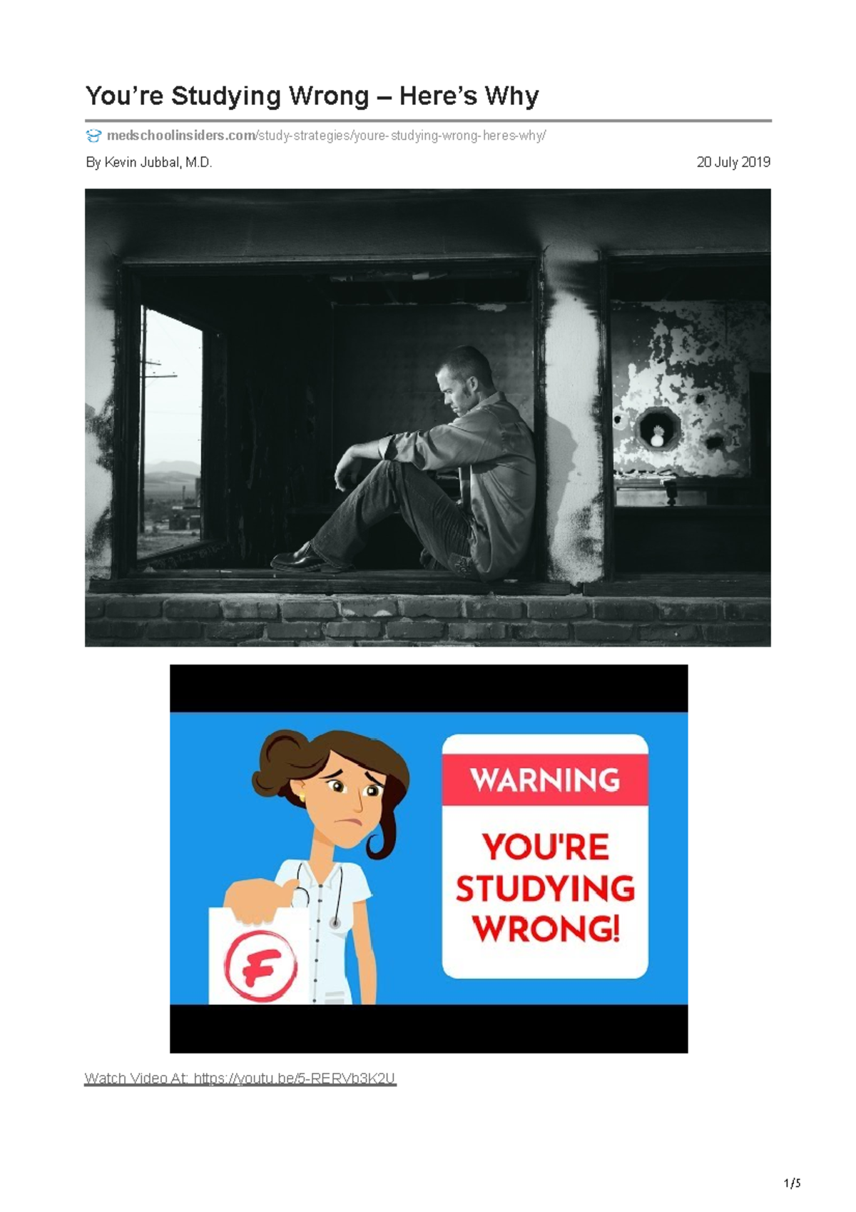 Medschoolinsiders.com-Youre Studying Wrong Heres Why - By Kevin Jubbal ...