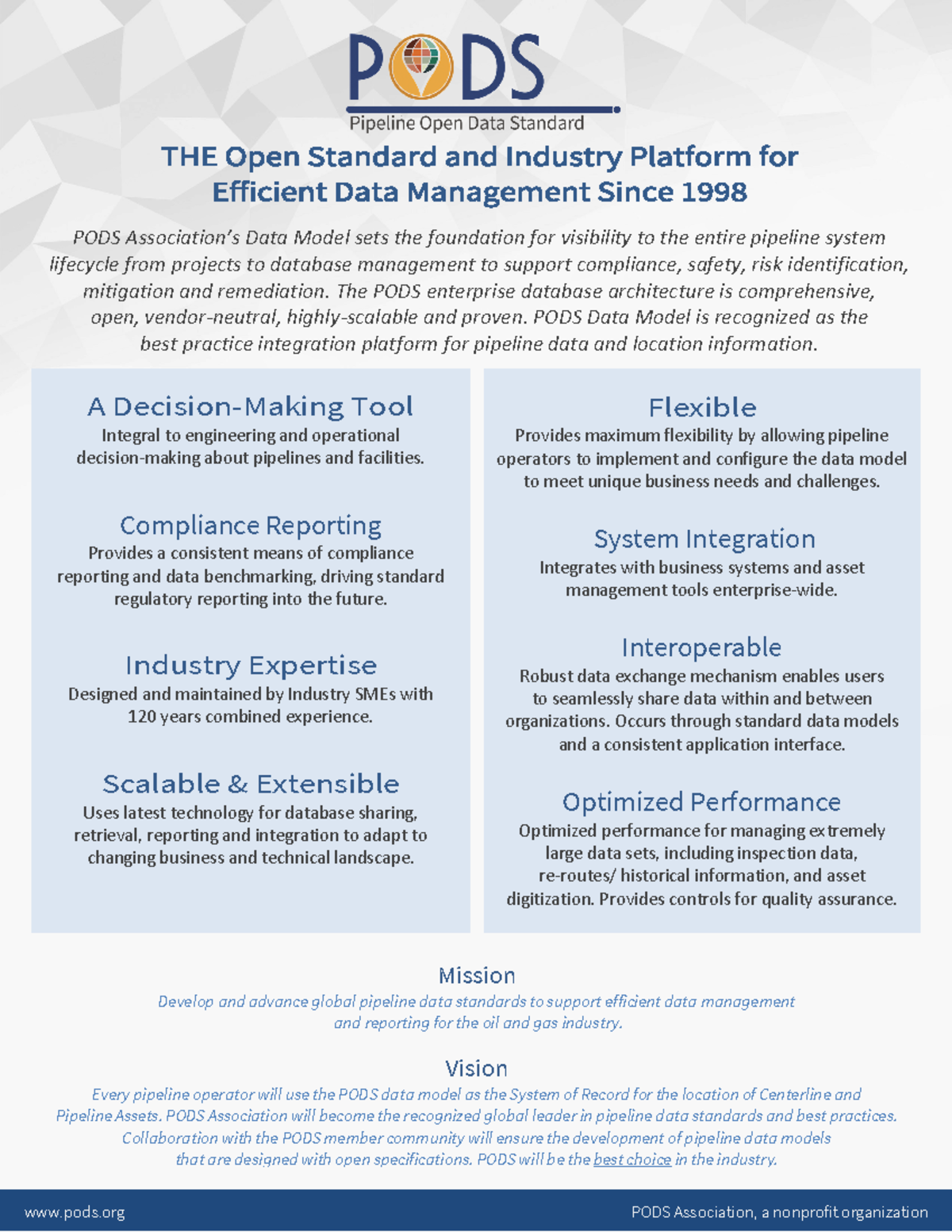 PODS-Information-Brochure - Mission Develop and advance global pipeline ...