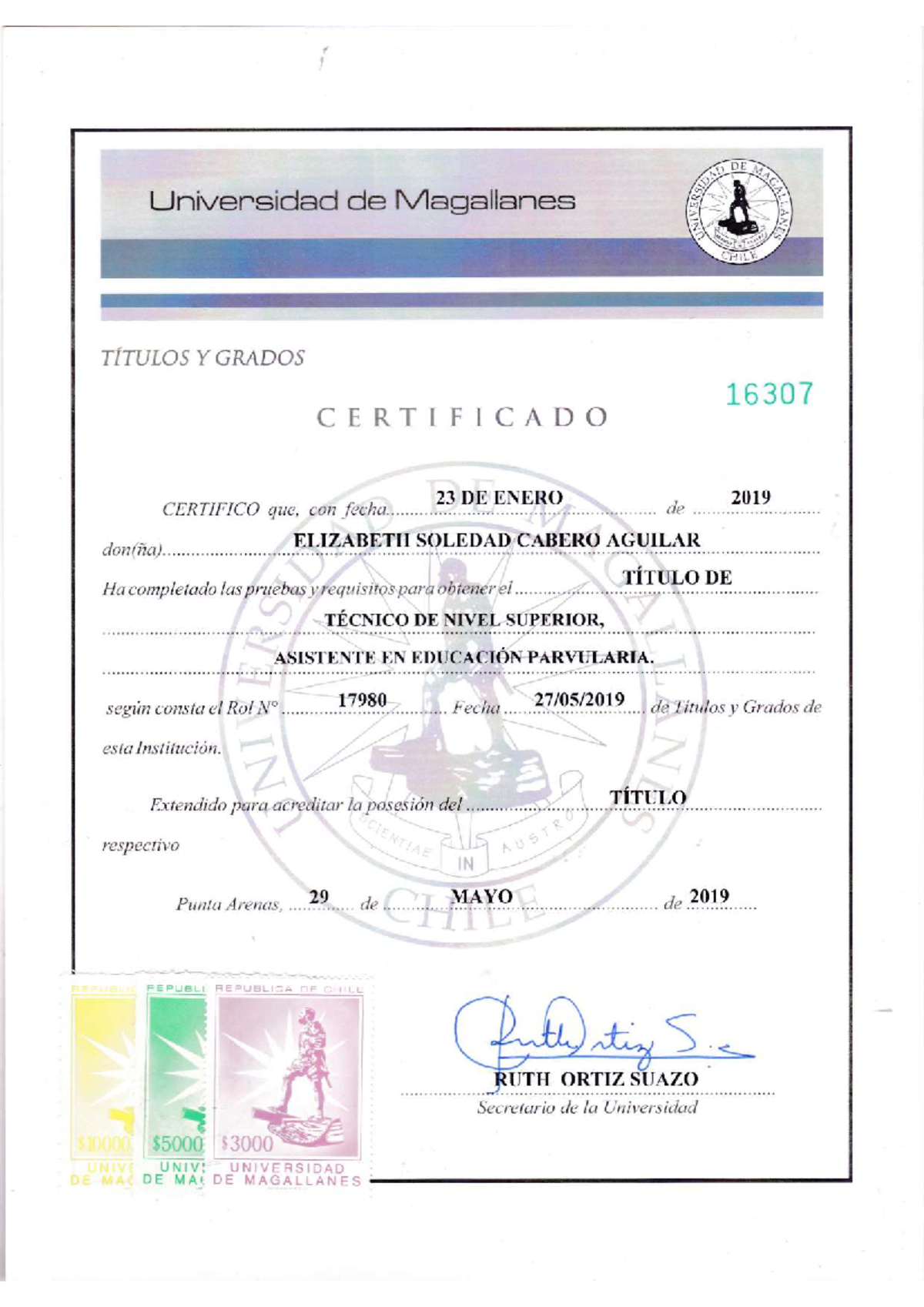 Certificado de titulo - Practica laboral - Studocu