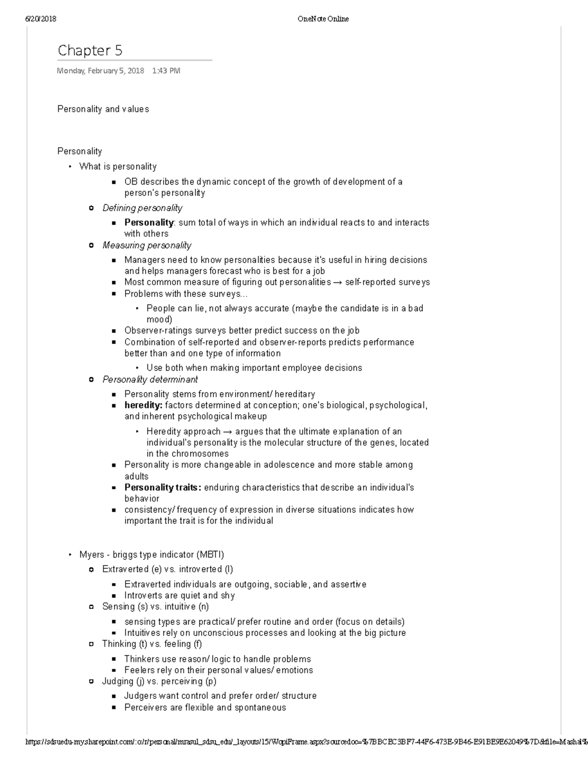 Ch.5 -book - book notes - OneNote Online Chapter 5 Monday, February 5 ...