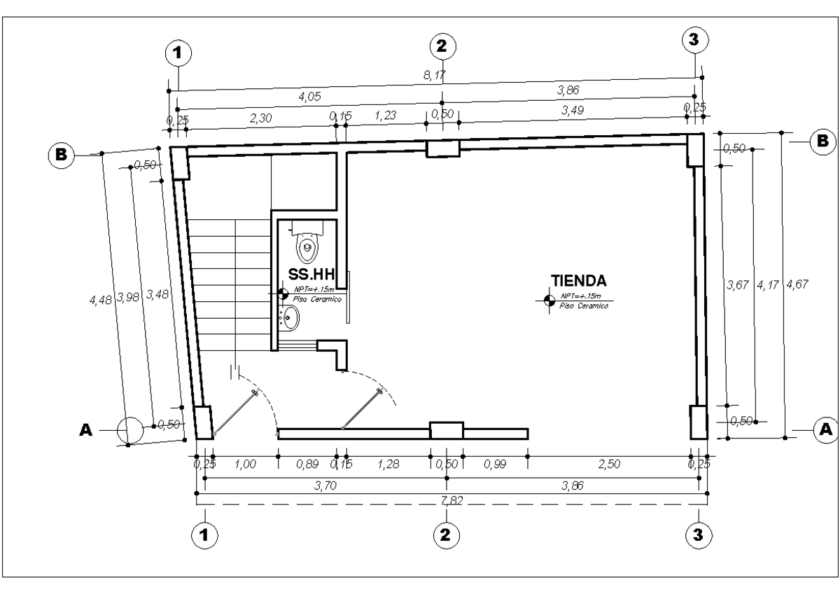 01 Arquitectura-Model.pdf Primer PISO - A A B 1, TIENDA - 0, B - 2, - 0 ...