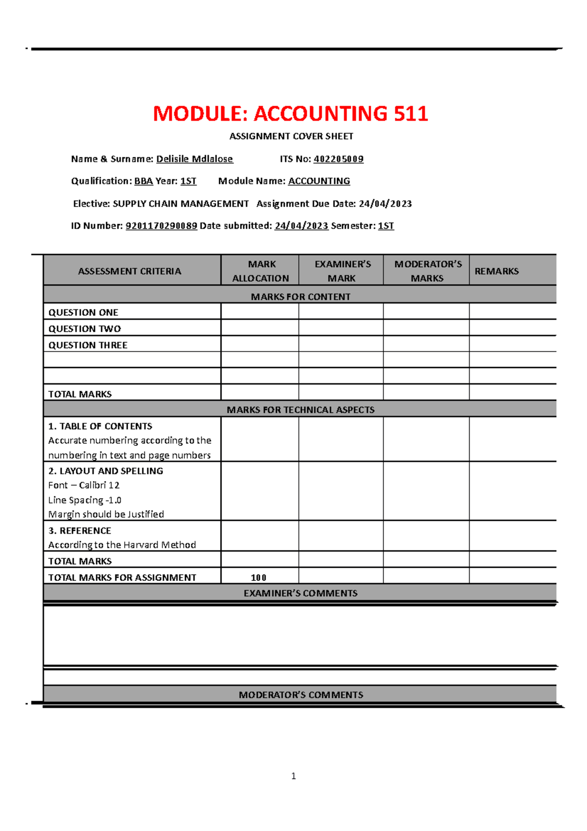 ACC 511 Assign 2022 paper 2 Touch UP AND Convert - MODULE: ACCOUNTING ...