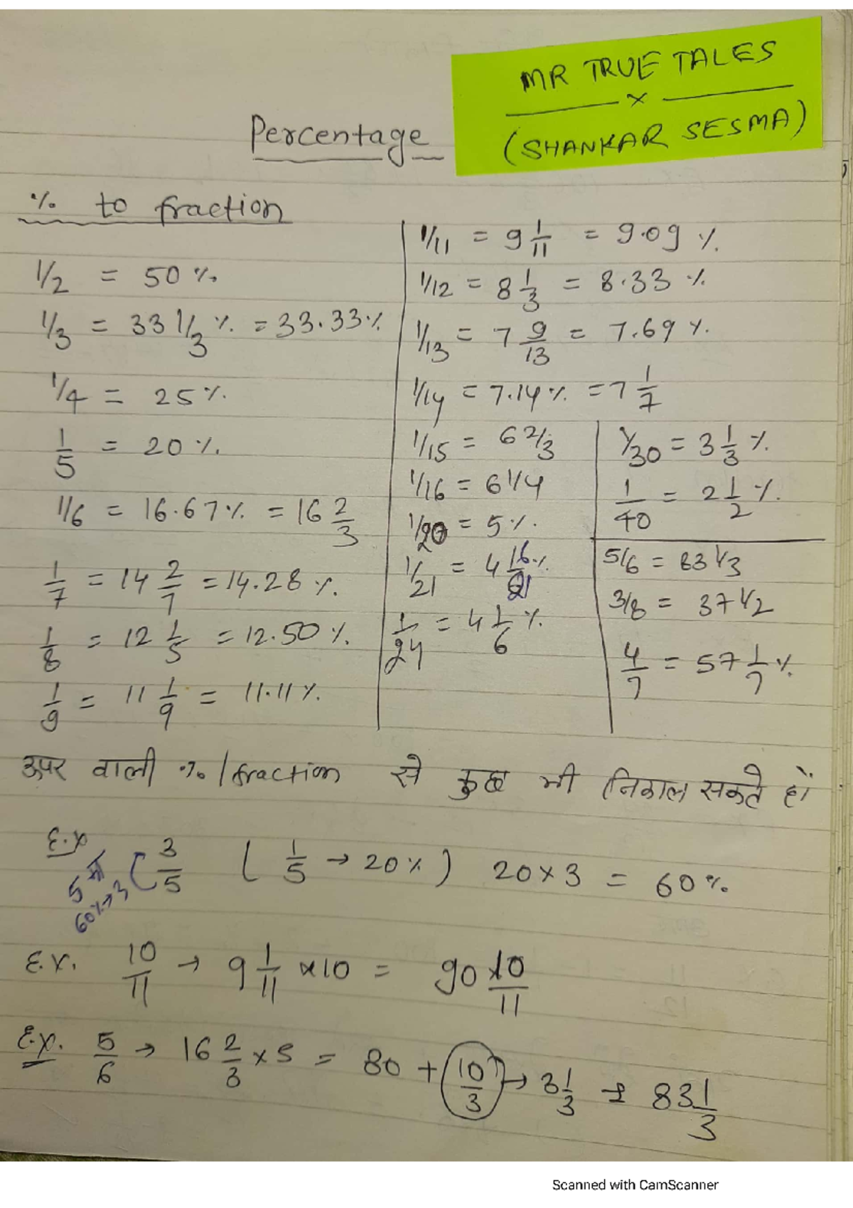 Percentage - Useful for Quantitative Ability exams - BSC.(Honours ...