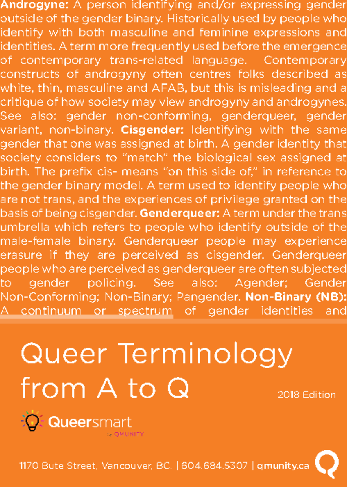 Reading Week 11 - Androgyne: A person identifying and/or expressing ...