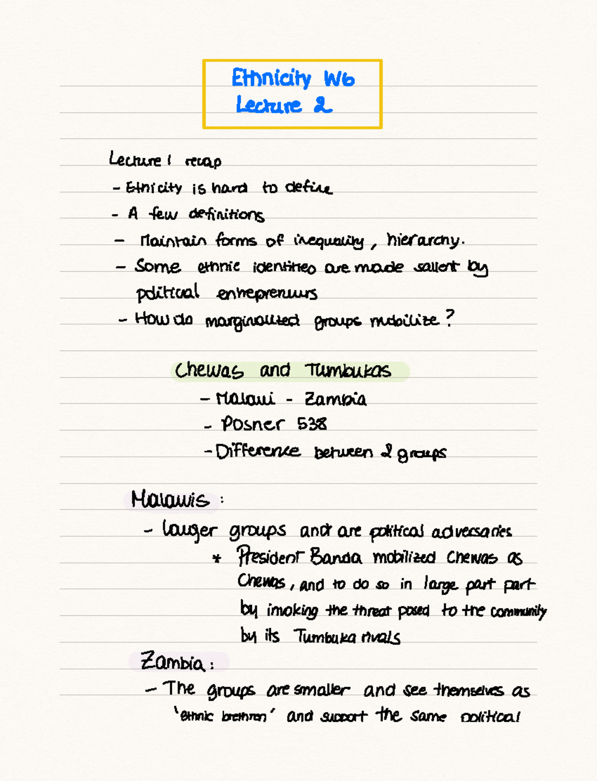 Lecture 2 W6 Ethnicity PS2 - Ethnicity Wo Lecture 2 LectureI recap Ethi ...