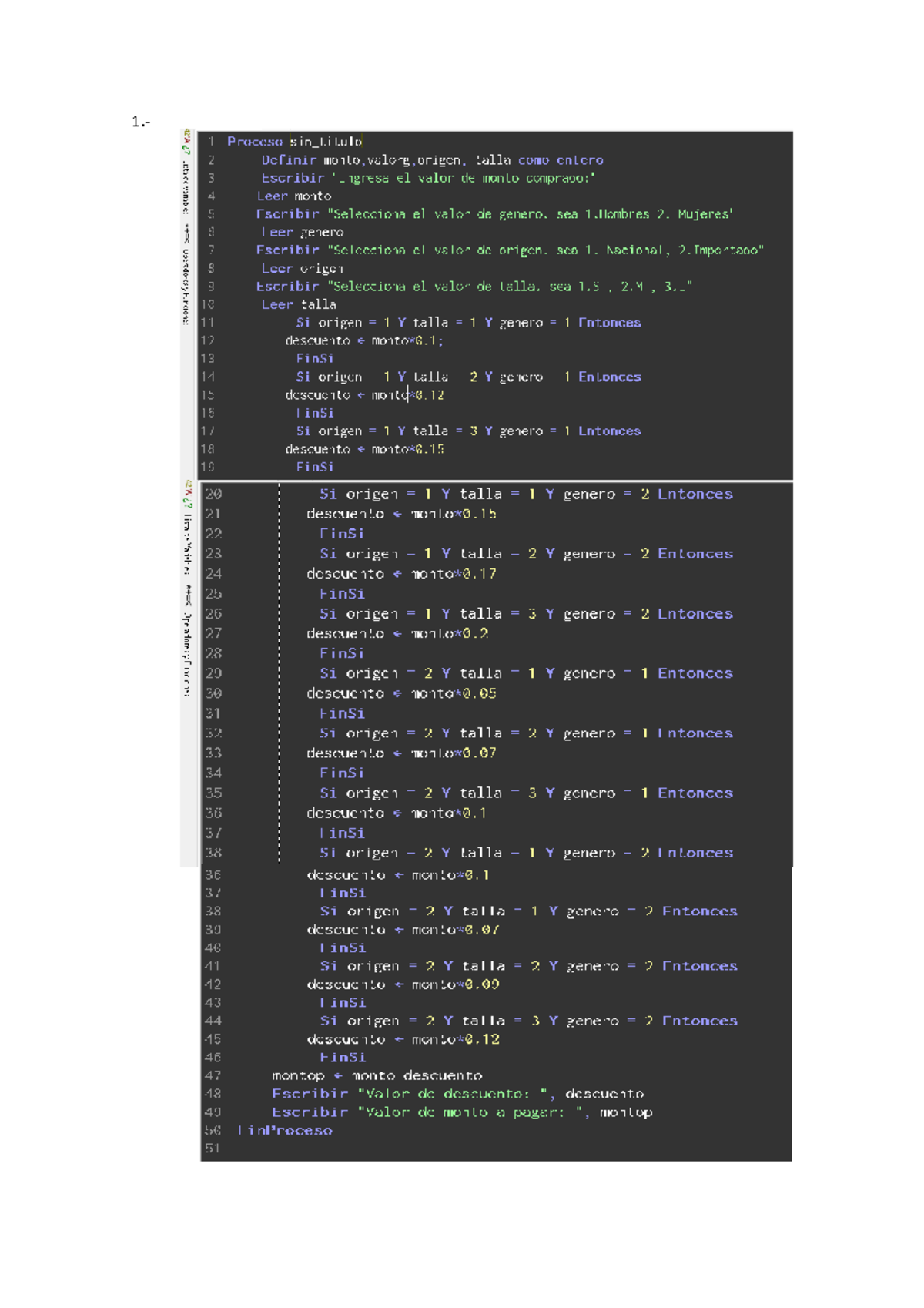 S10.s1 - Resolver ejercicios - Principios de algoritmos - 1.- 2.- - Studocu