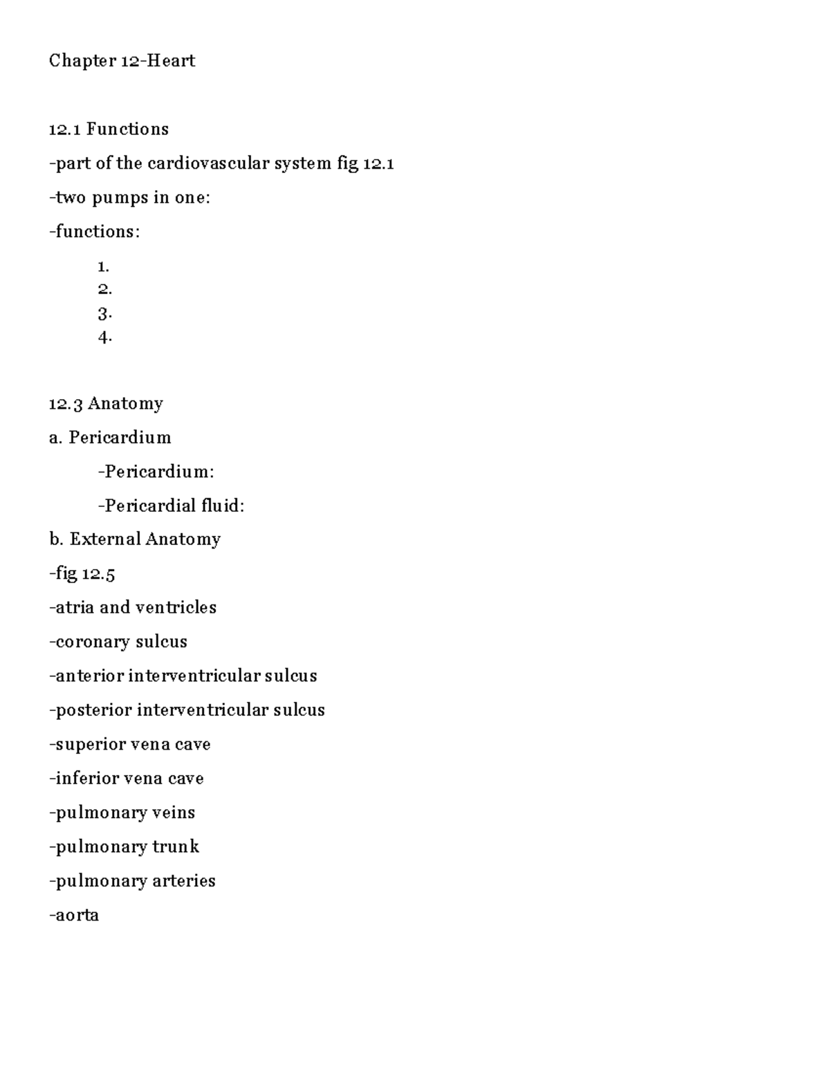 Chapter 12 student - Chapter 12-Heart 12 Functions -part of the ...
