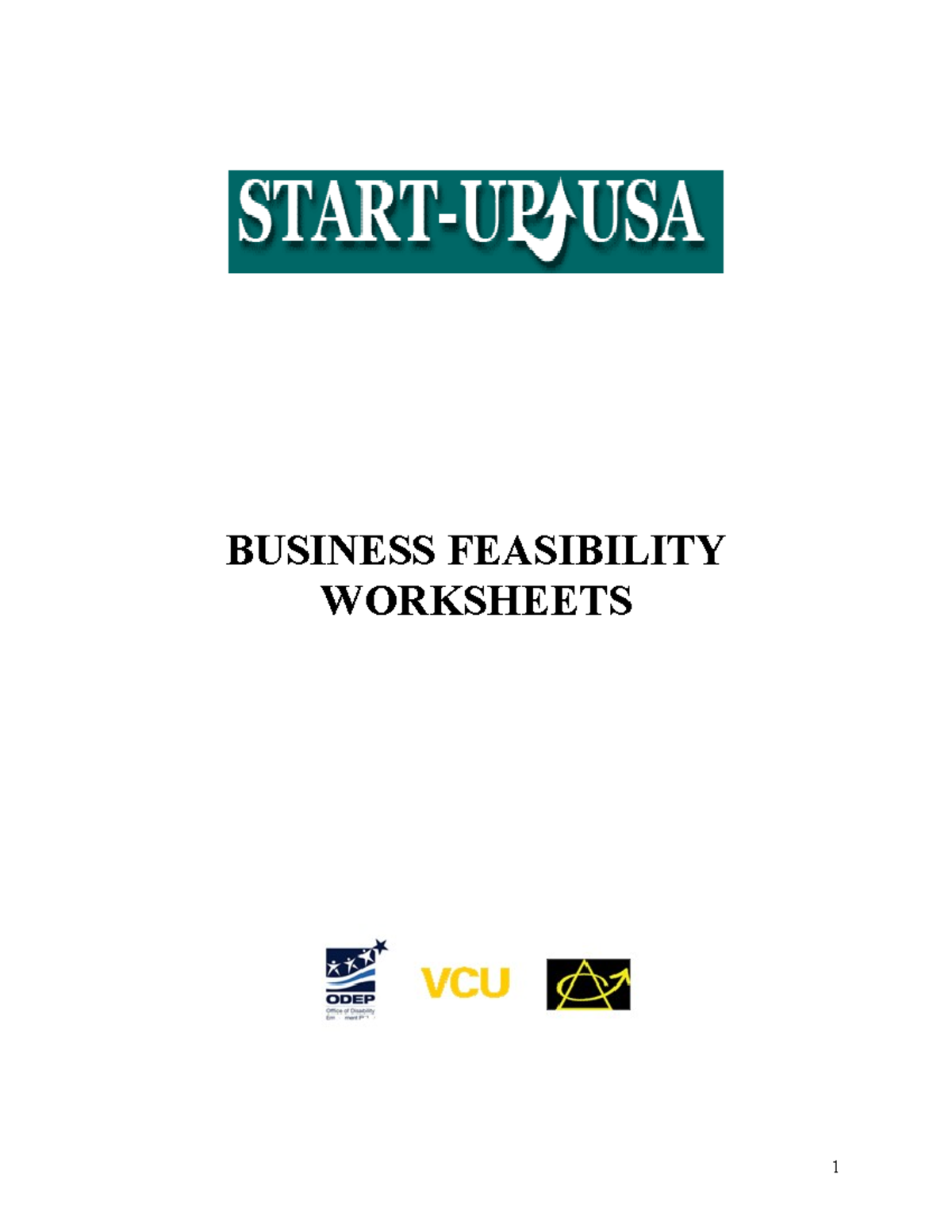 Business Feasibility Worksheet - BUSINESS FEASIBILITY WORKSHEETS STEP 1 ...