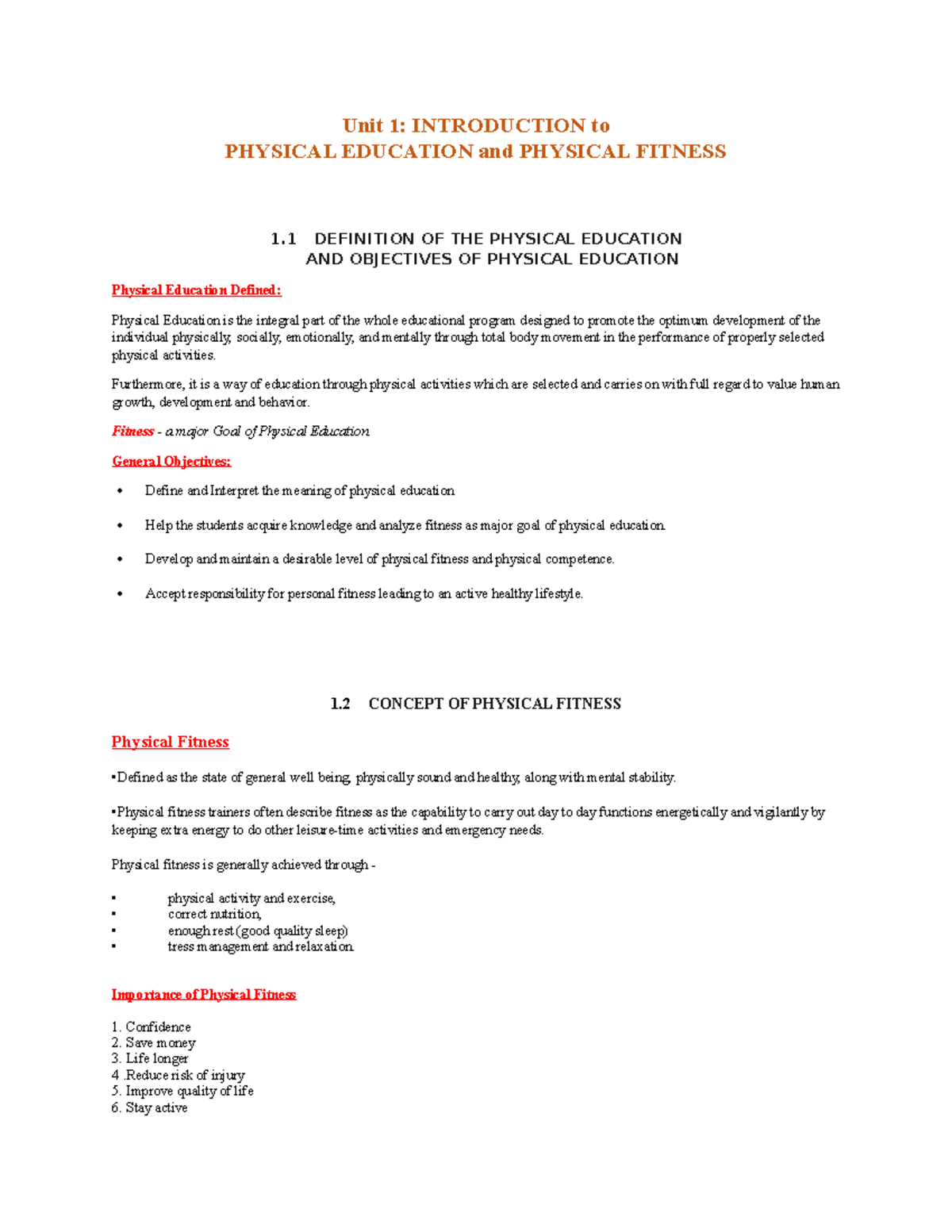 422878148-Physical-Education - Unit 1: INTRODUCTION to PHYSICAL ...