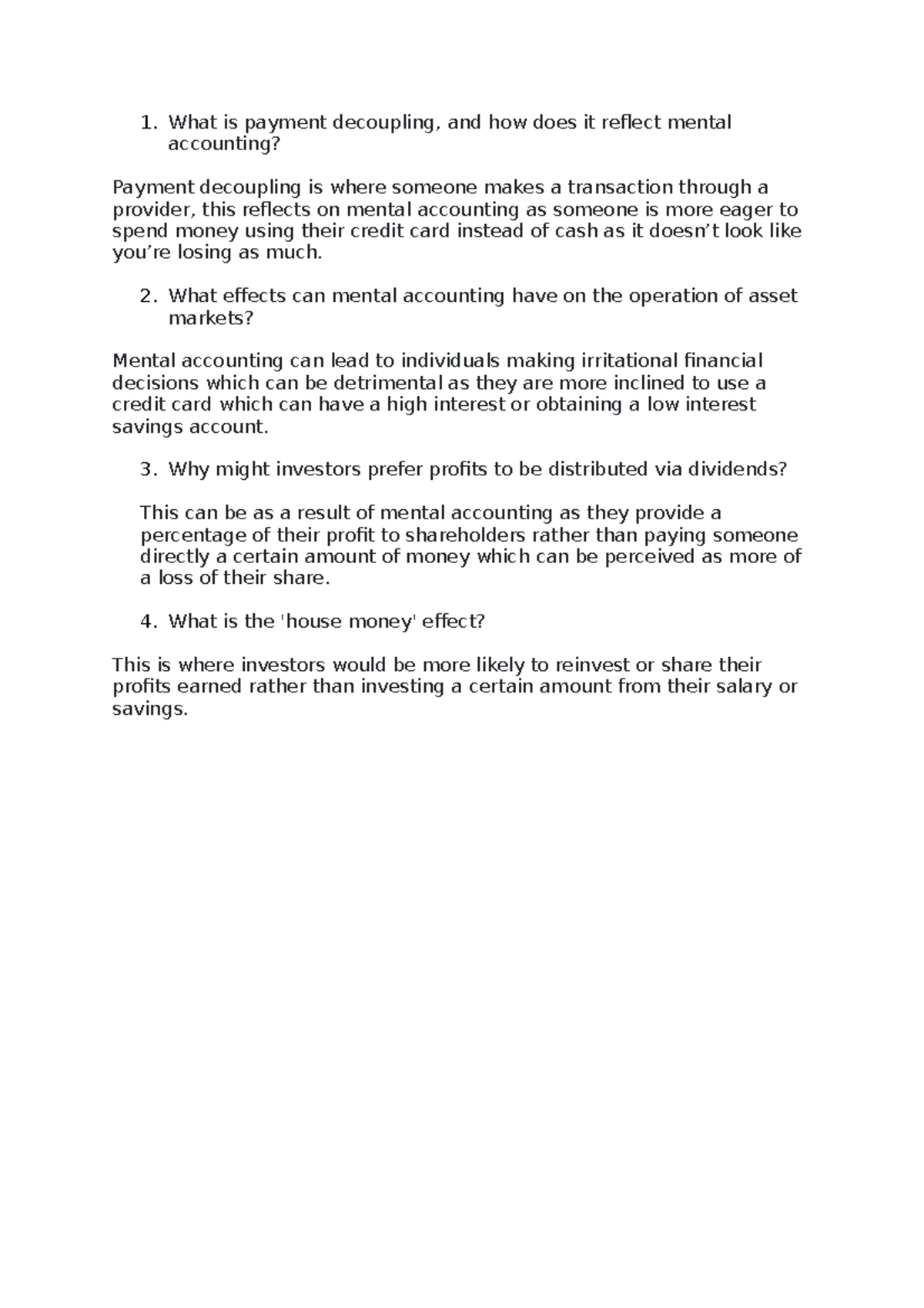 Week 3 - week 3 - What is payment decoupling, and how does it reflect ...