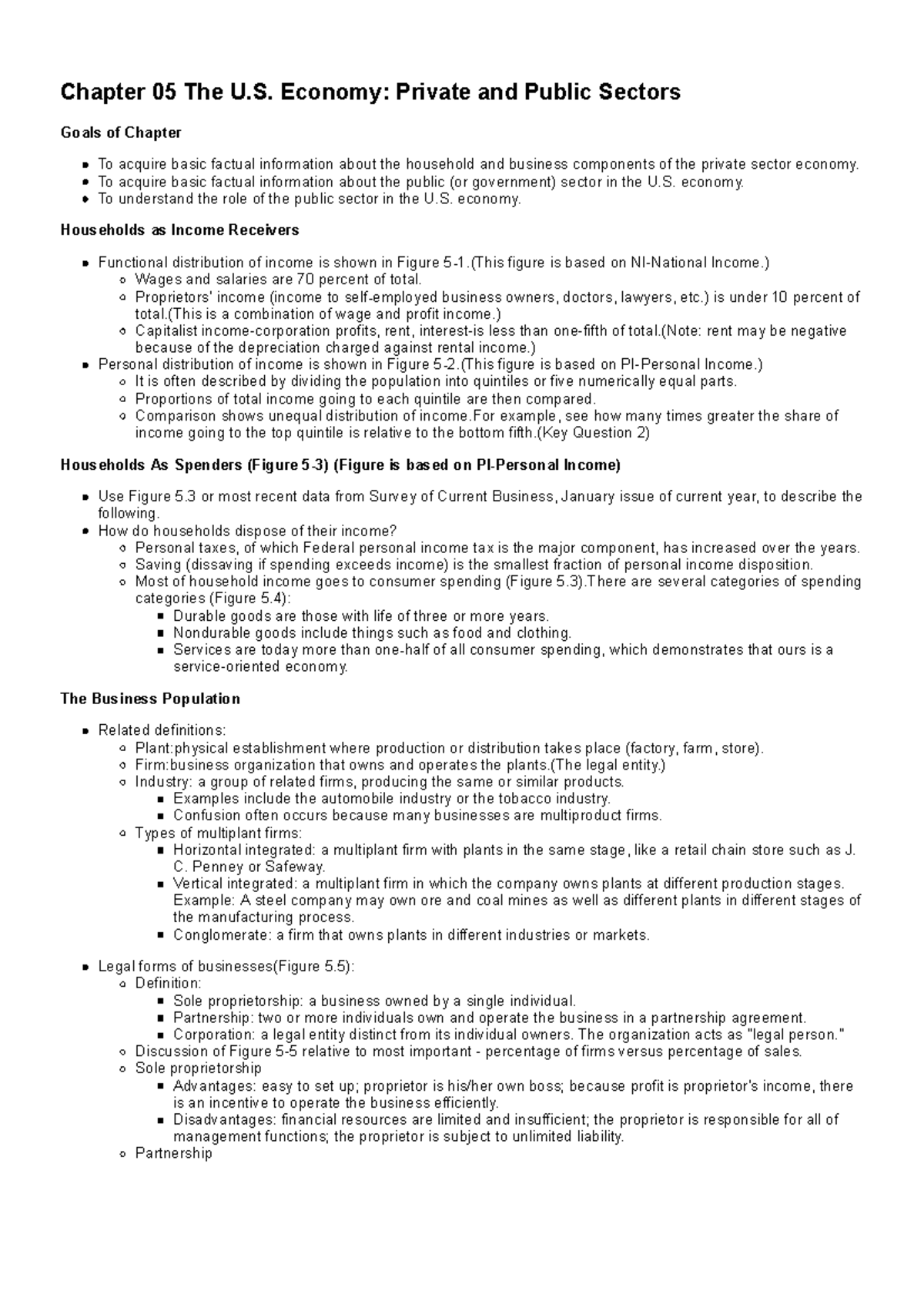 Chapter 05 The U.S. Economy Private and Public Sectors - Chapter 05 The ...