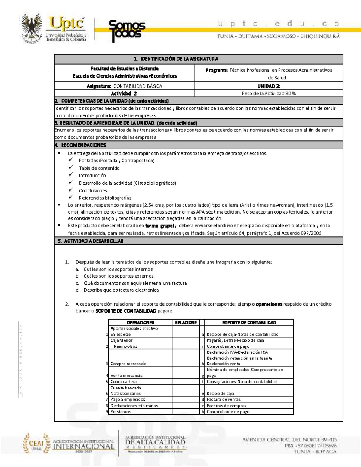 Formato DE Actividad CB Taller 2 Salud - 1. IDENTIFICACIÓN DE LA ASIGNATURA Facultad de Estudios ...