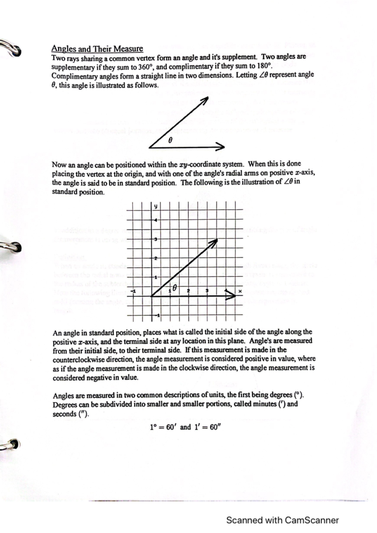 Math 132 Angles and their Measure - MATH 132 - Studocu
