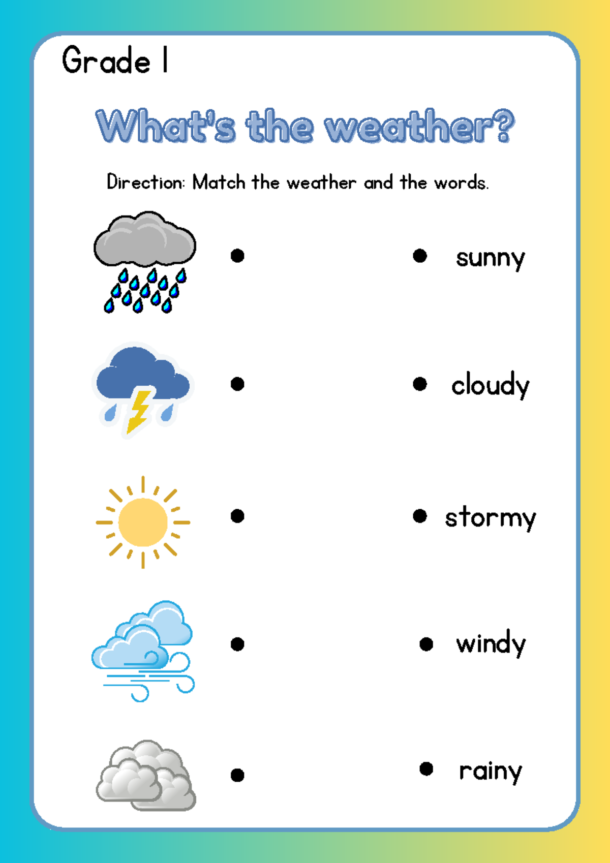 Worksheet demo multigrade - Bachelor of Elementary Education - Grade 1 ...