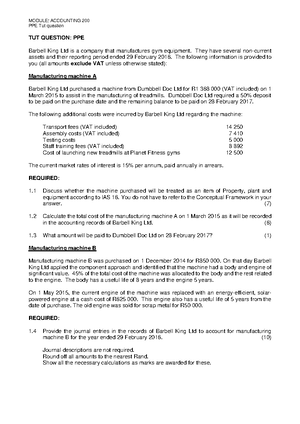 Chapter 3 - tutorial question - financial accounting 201 - NUST - Studocu