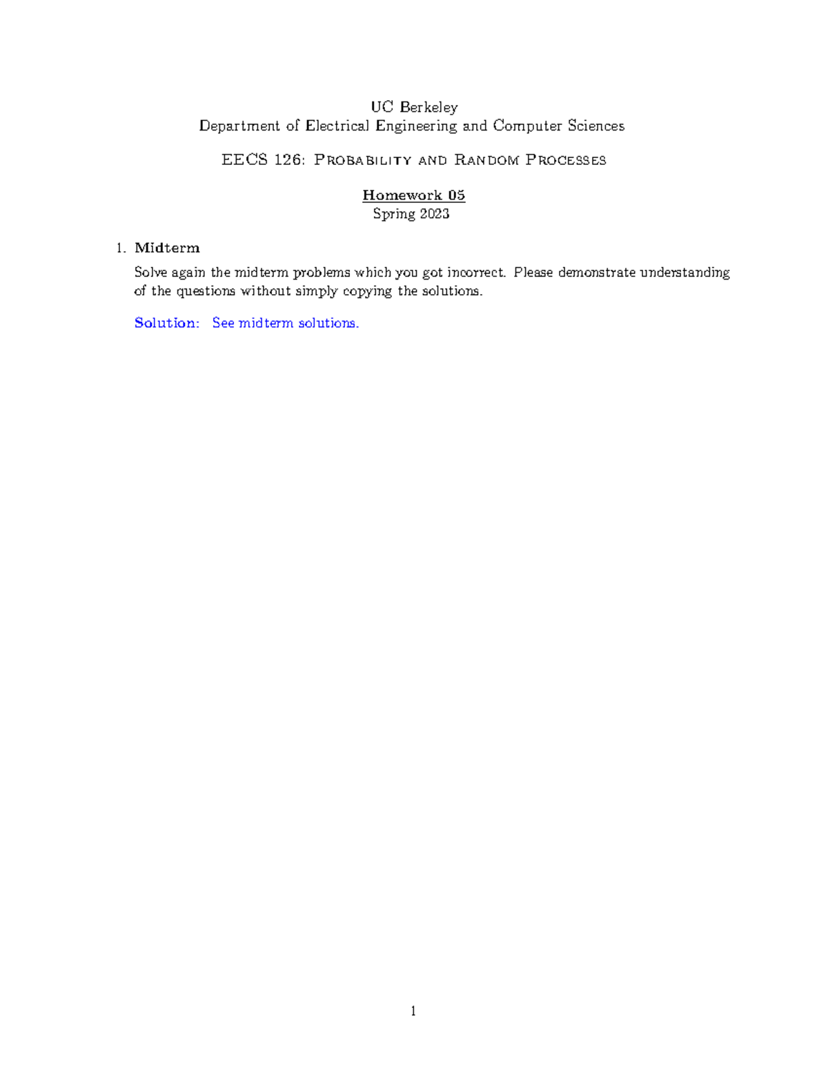 Hw05-sol - dddd - UC Berkeley Department of Electrical Engineering and Computer Sciences EECS ...