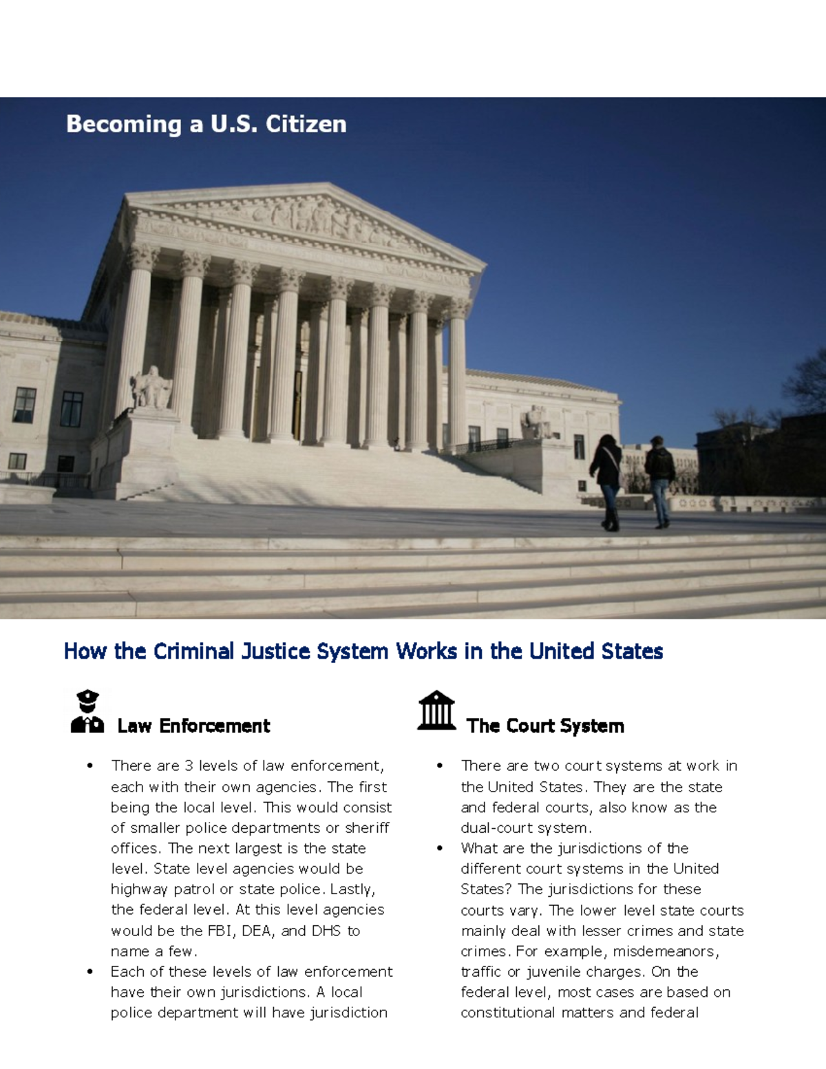 CJ 112 Project Two - How the Criminal Justice System Works in the ...