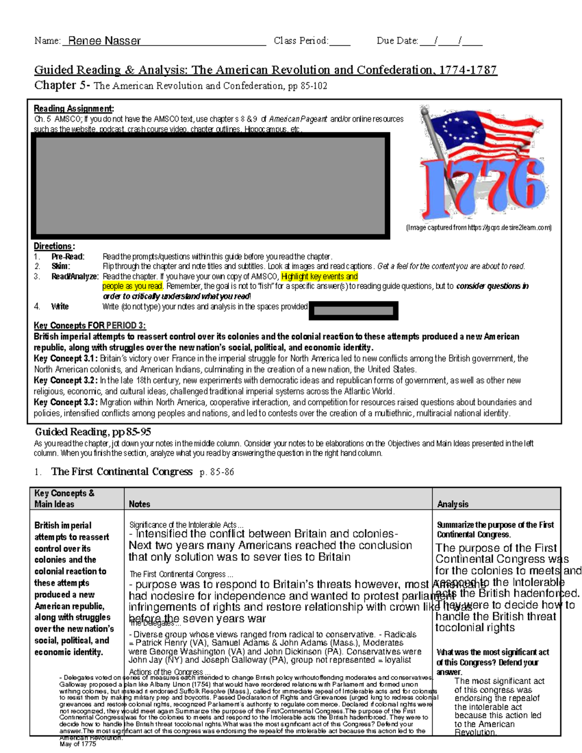 Guided Reading Amsco chapter 5 0 copy-4 - Name ...