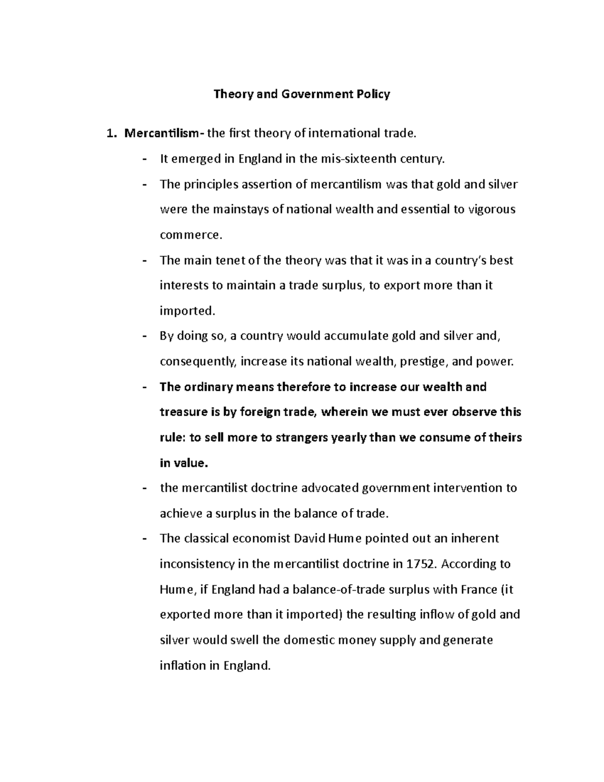 Theory and Government Policy - Theory and Government Policy ...