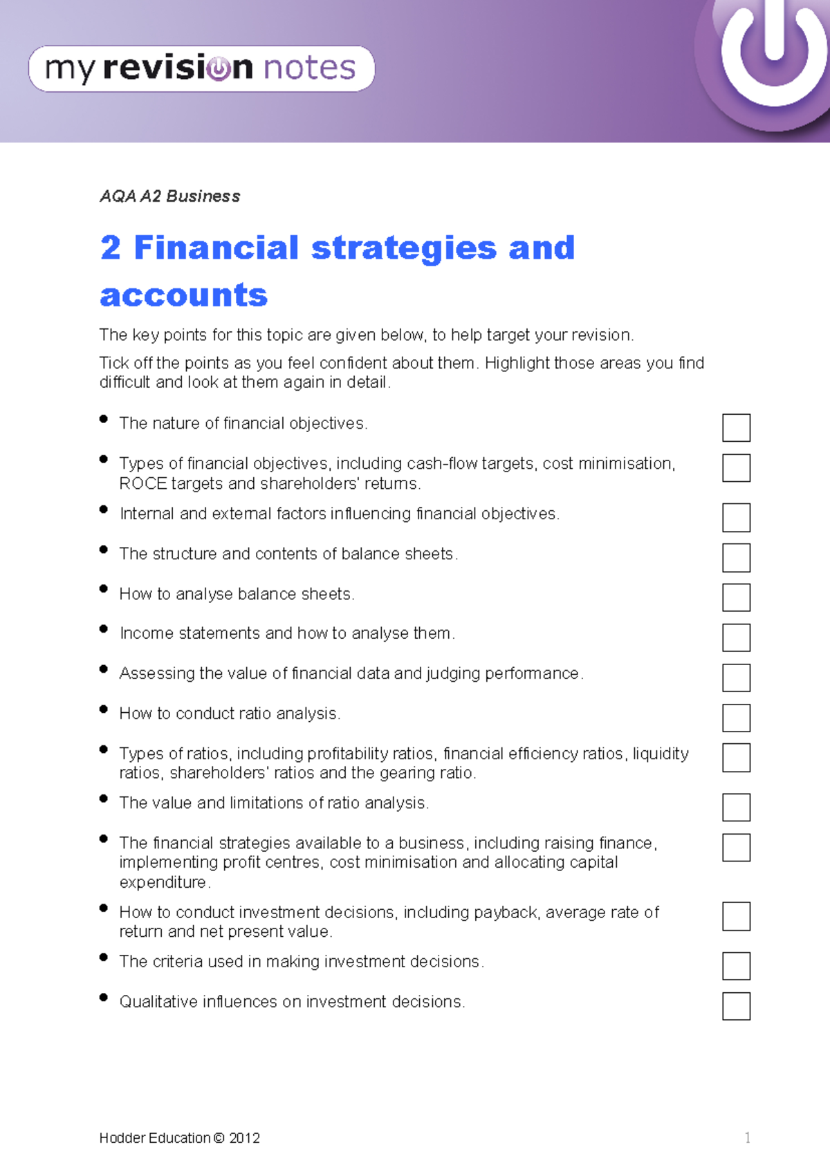 What you need to know 2 - Buisness revision and notes for test, exams ...