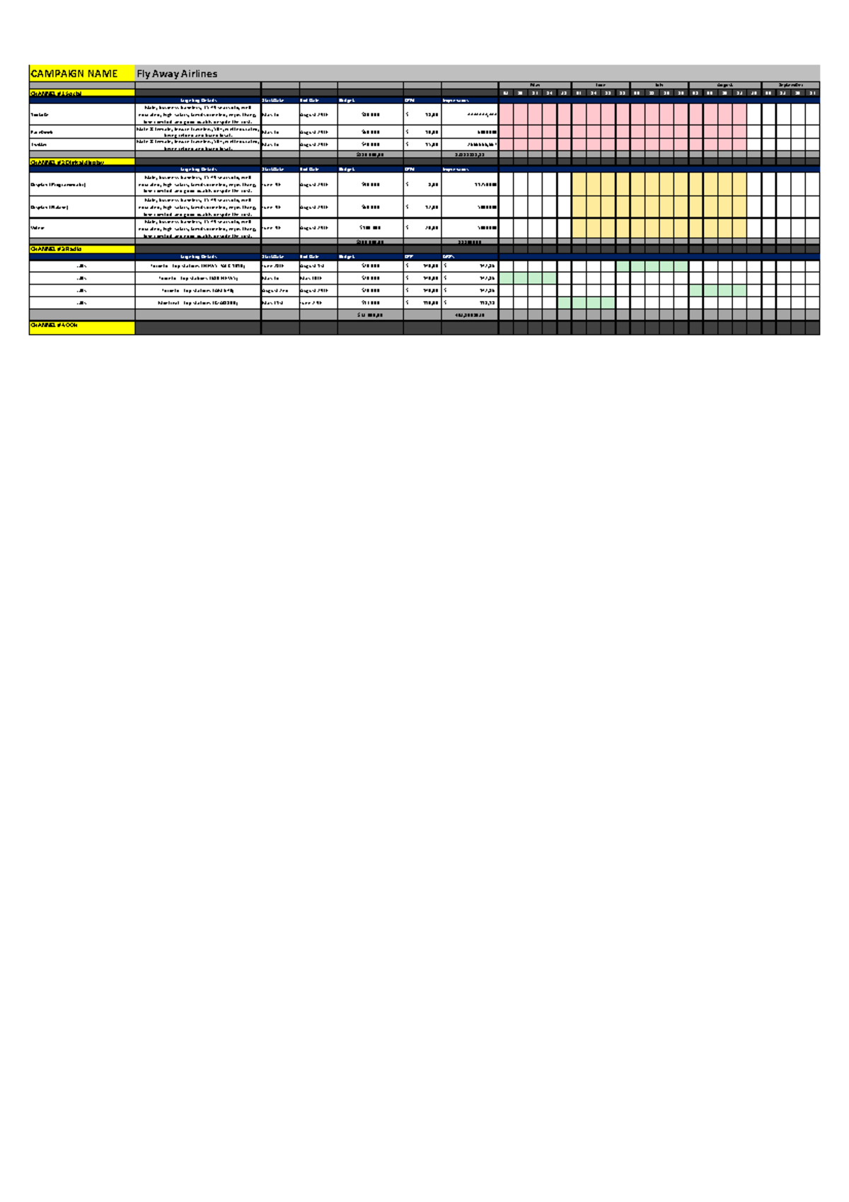 Assertion Journal - CAMPAIGN NAME Fly Away Airlines CHANNEL #1 Social ...