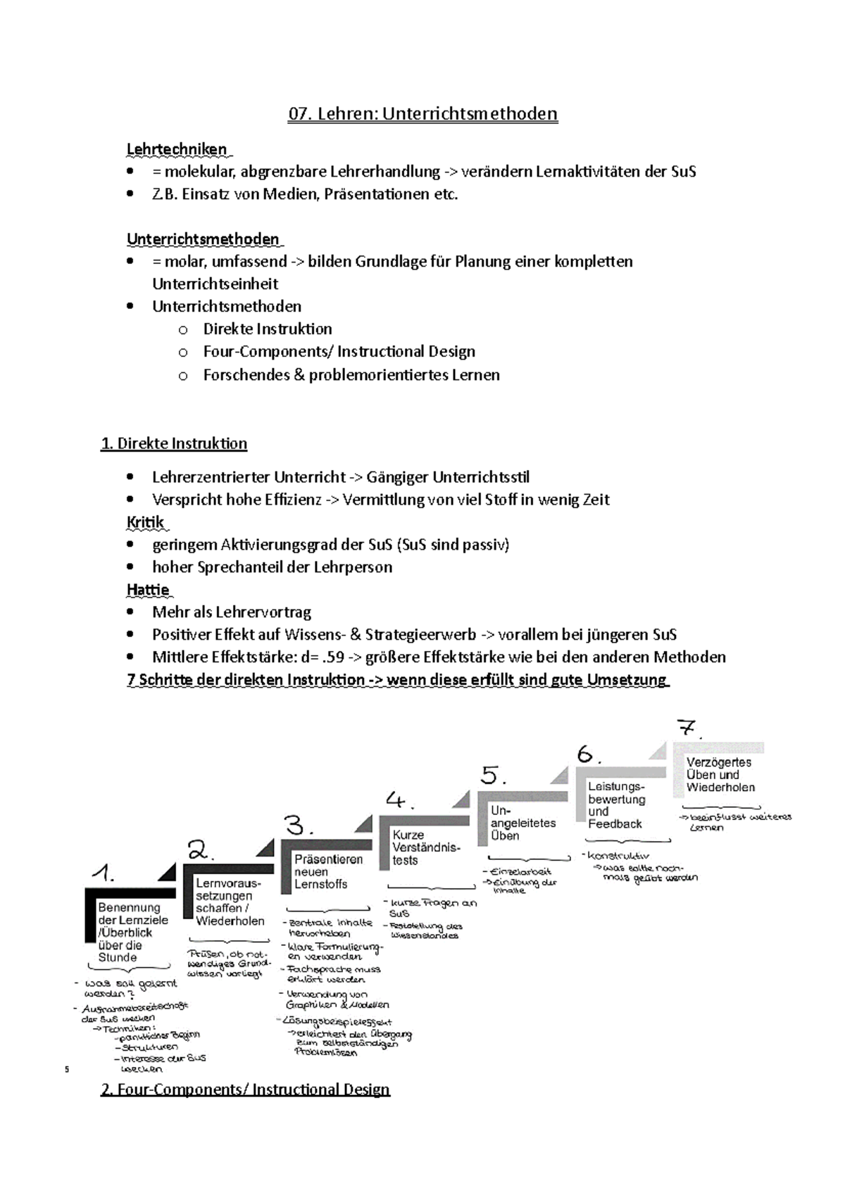 7. Lehren Unterrichtsmethoden - 07. Lehren: Unterrichtsmethoden Lehrtechniken = molekular, - Studocu