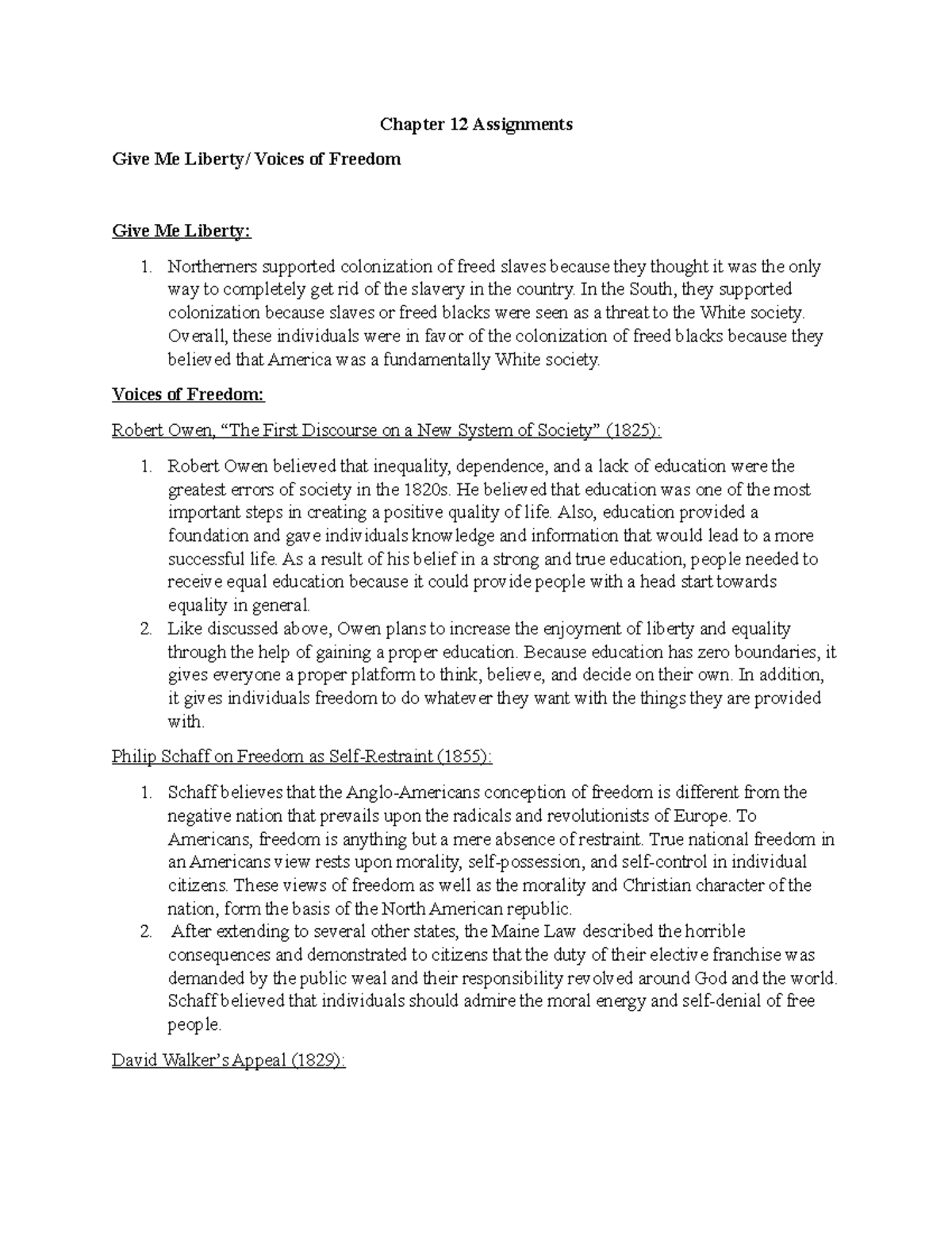 Chapter 12 Reading Assignments (HIST) - Chapter 12 Assignments Give Me ...