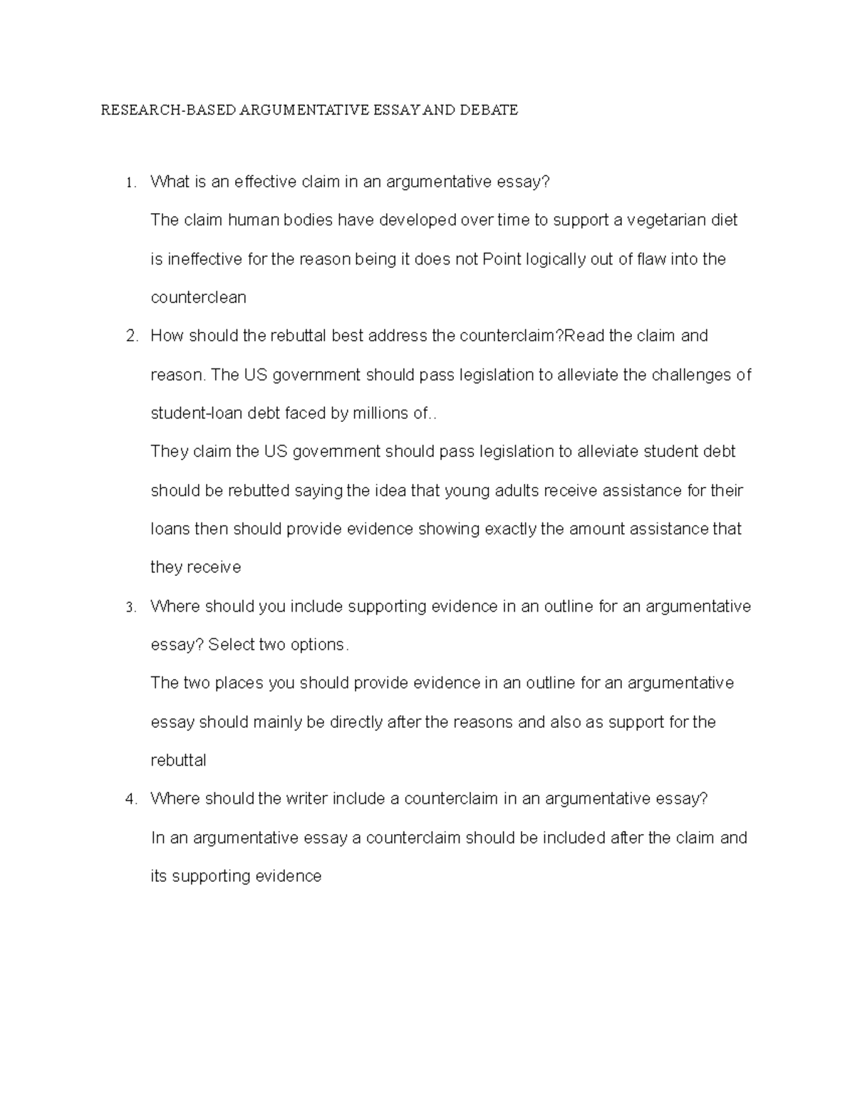 Untitled document - Practice questions Research-Based Argumentative ...