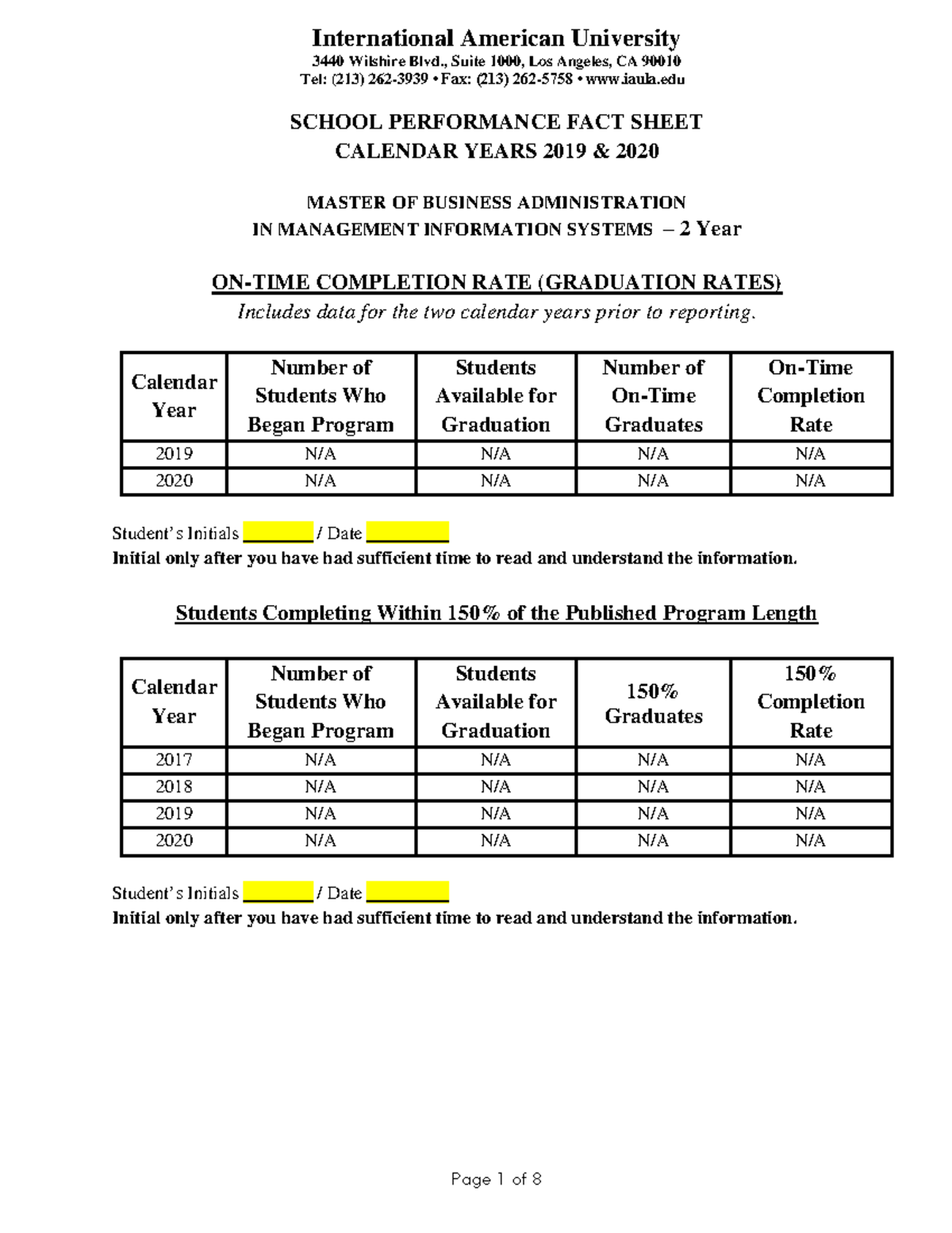 SPFS MBA in MIS-2019-2020 220518 - 3440 Wilshire Blvd., Suite 1000, Los ...