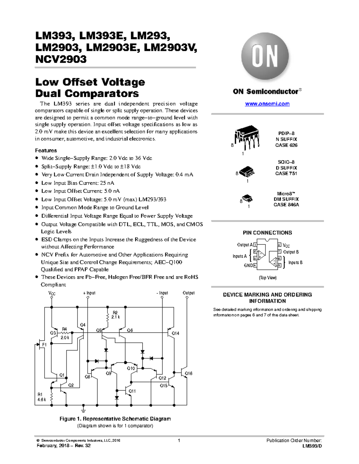 Datasheet LM393 (2020-05-06 10-37-56) - © Semiconductor Components ...