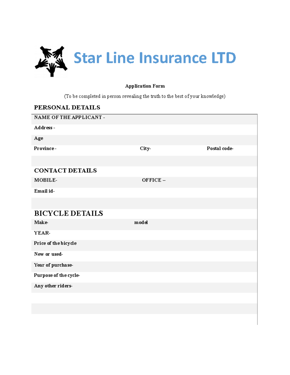 Application Form - Mandatory - Application Form (To be completed in ...