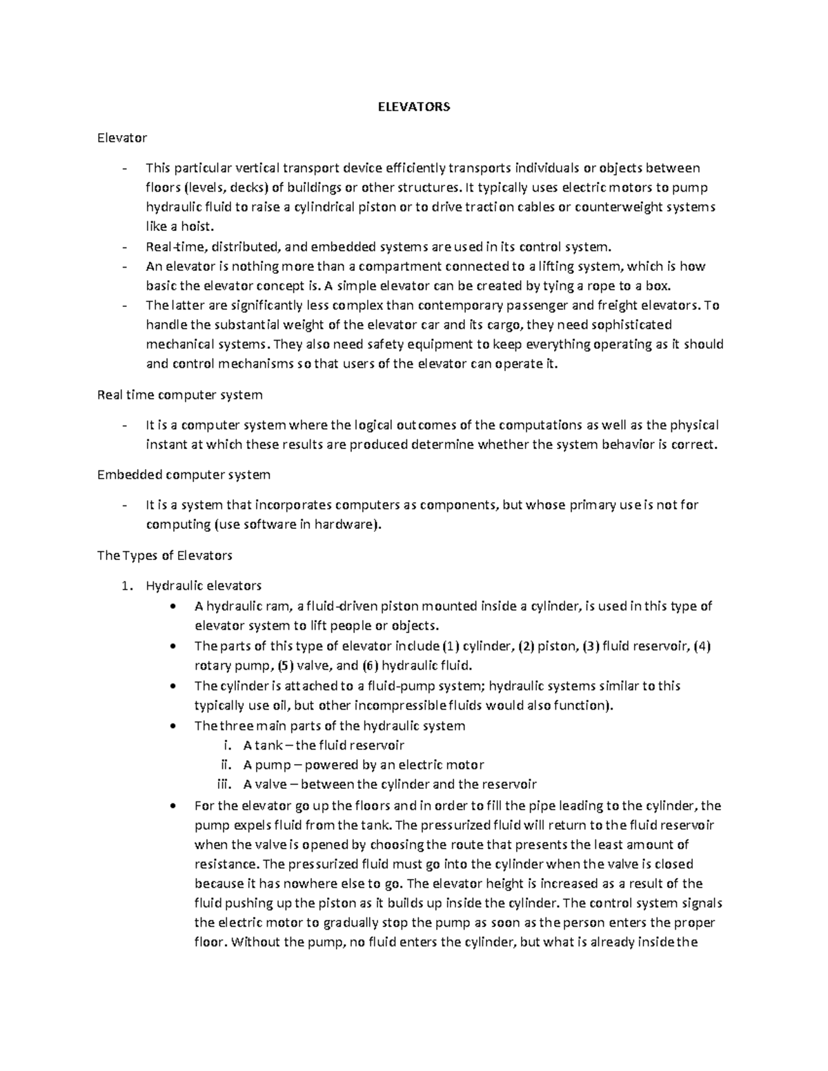 Elevators in buildings - ELEVATORS Elevator This particular vertical ...