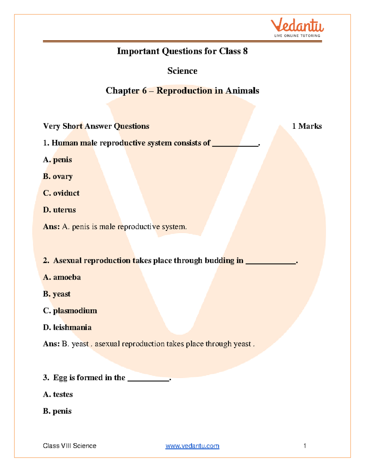 Important questions class 8 science chapter 6 - Important Questions for ...