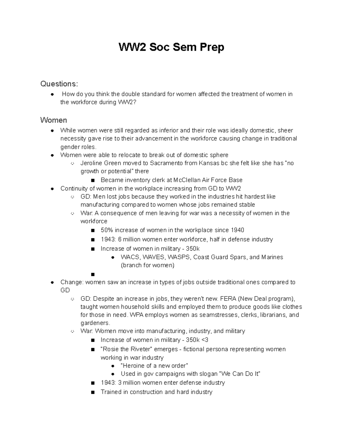 WW2 Soc Sem - WW2 Soc Sem - WW2 Soc Sem Prep Questions: How do you ...